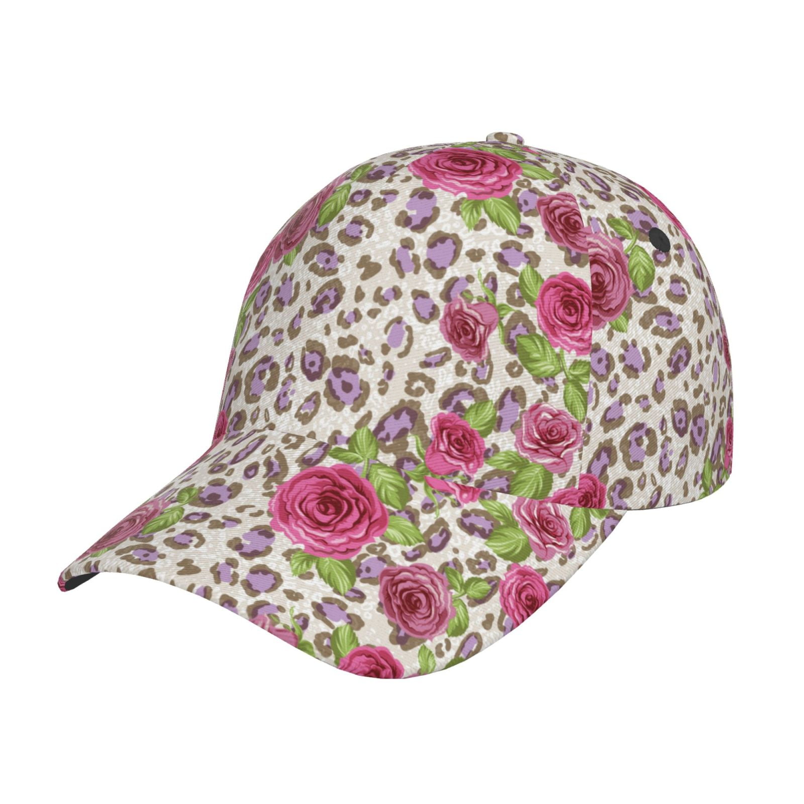 Baseball Cap - Rose Mix Leopard 4 Adjustable Size Hats for Men and Women, Dad Hat Golf Trucker ...