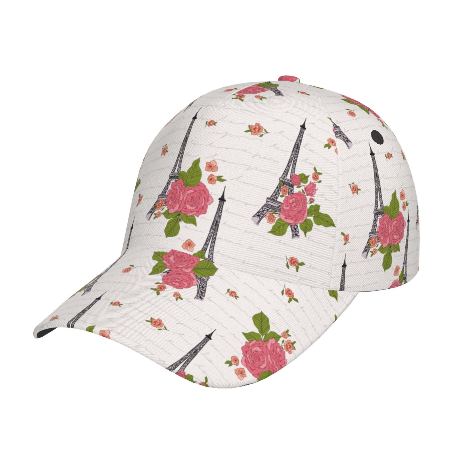 Baseball Cap - Roses Tower Flower Adjustable Size Hats For Men And ...