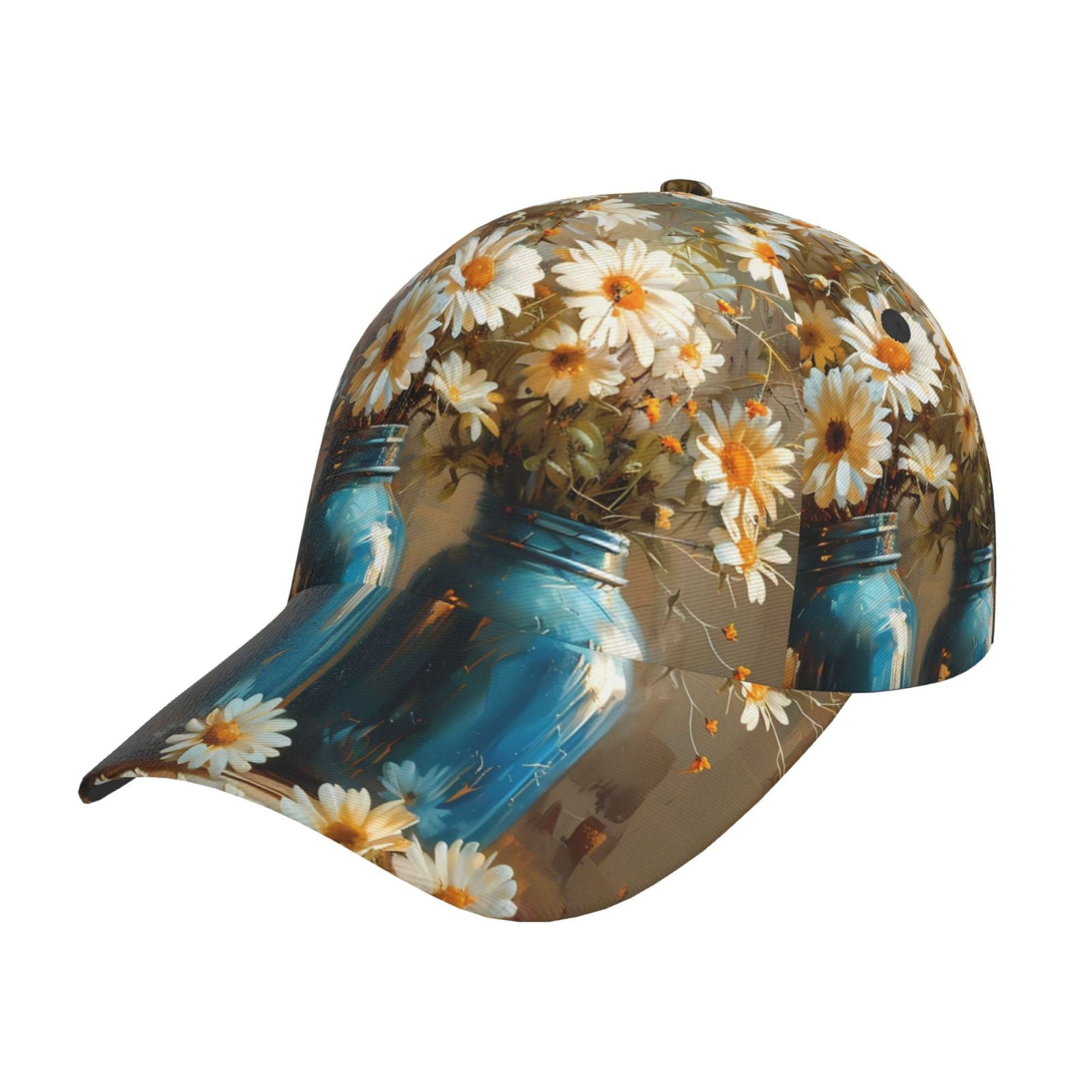 Baseball Cap - Rustic Daisy Mason Jars Hats for Men Women Low Profile ...