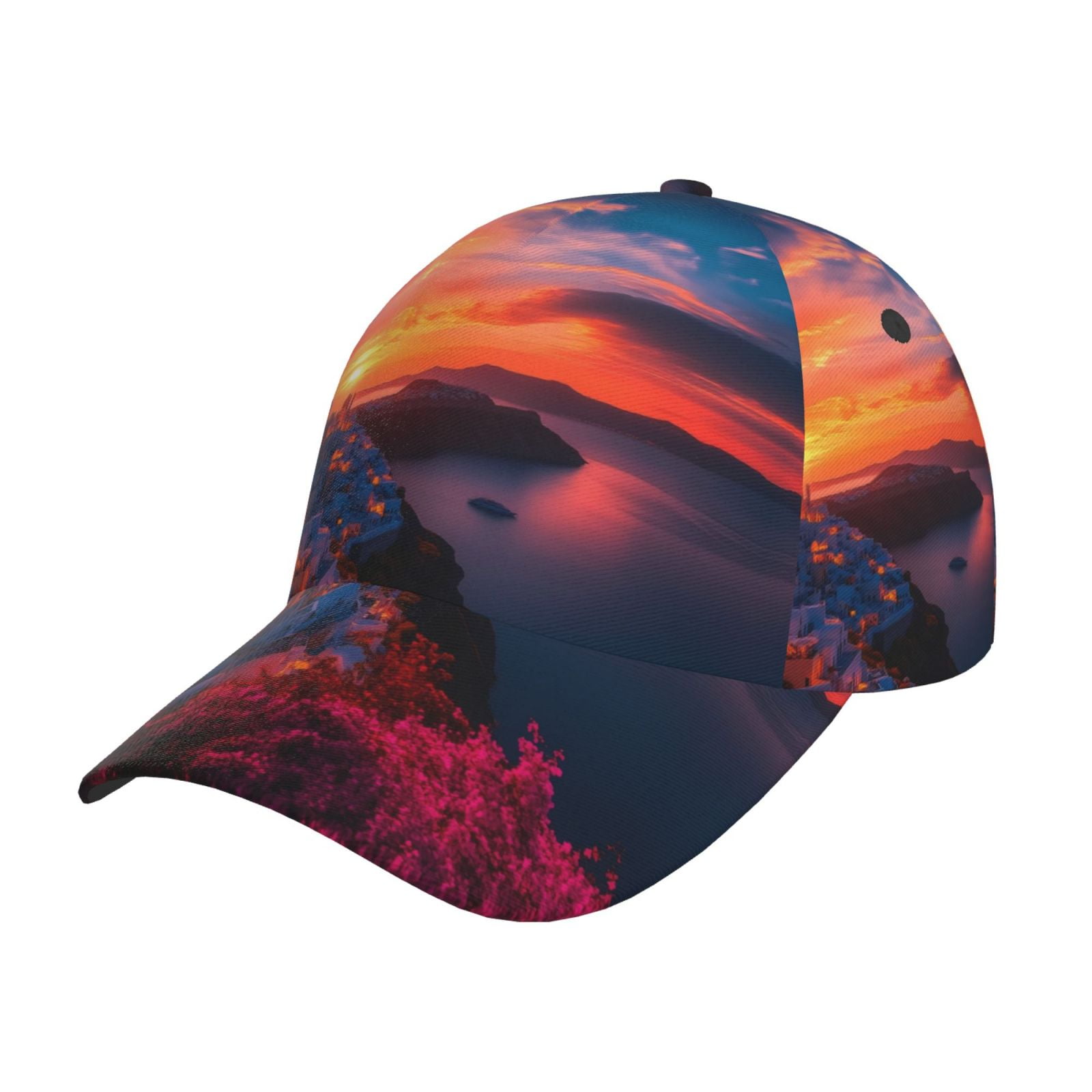 Baseball Cap, Santorini Sunset Bliss Sun Hats for Men Women, Adjustable ...