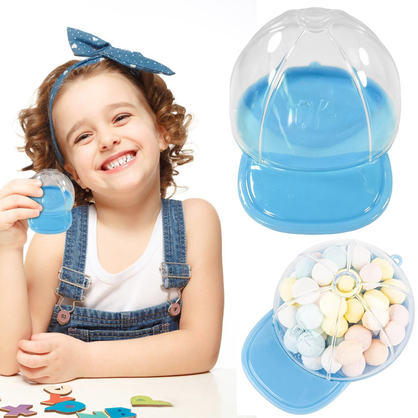 Baseball Cap Shaped Candy Box, Clear Baseball Cap Gift Box, Mini ...
