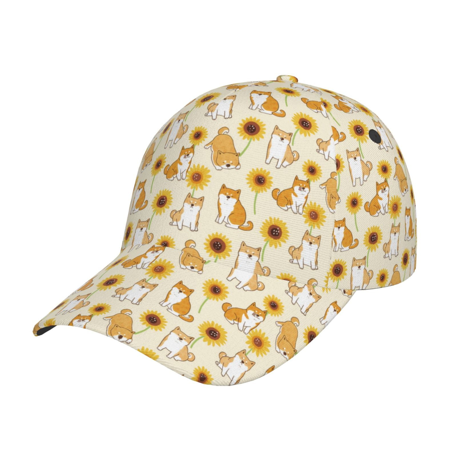 Baseball Cap, Shiba Inu Sunflower Hats For Men Women Low Profile ...