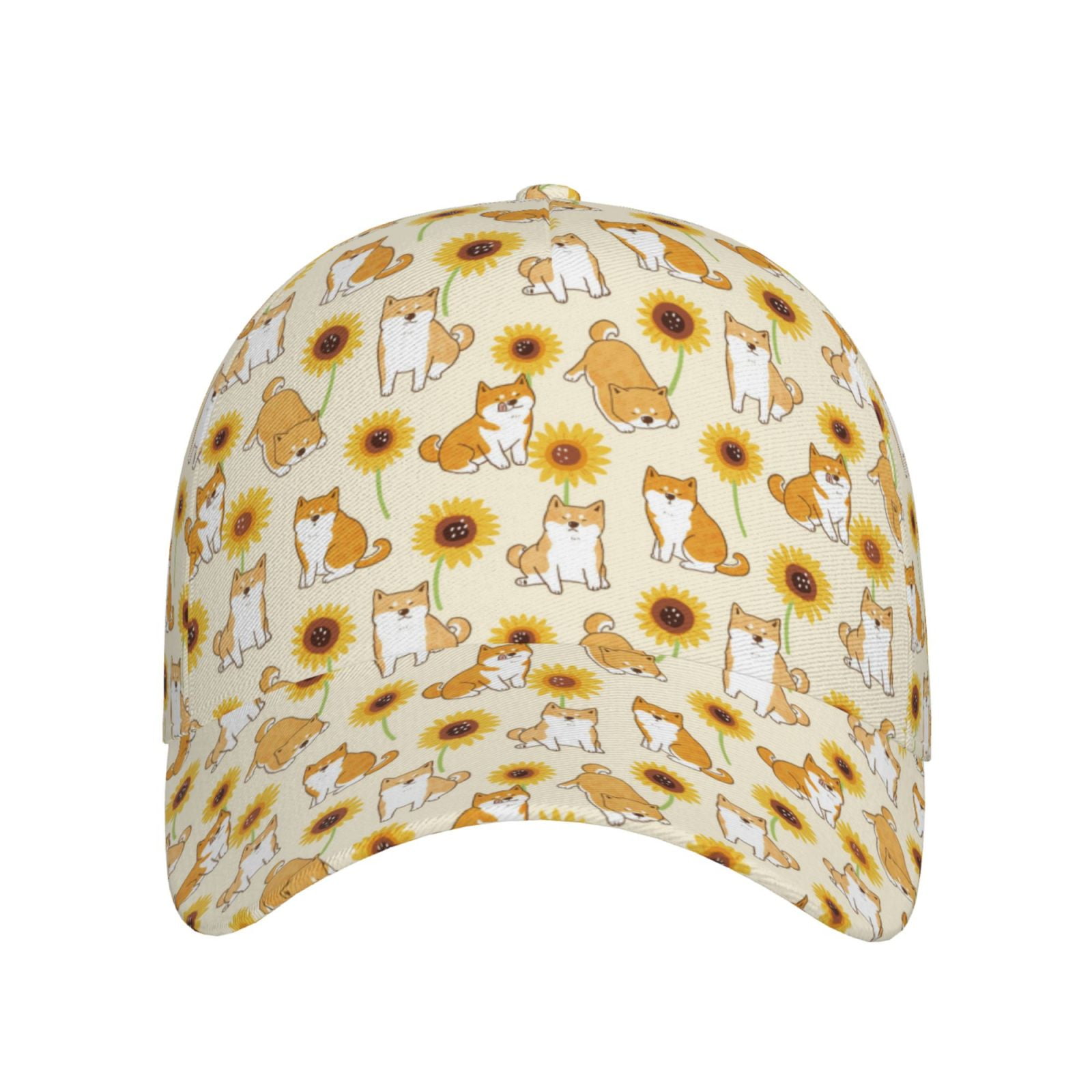 Baseball Cap, Shiba Inu Sunflower Trucker Hats Women Dad Hat For ...