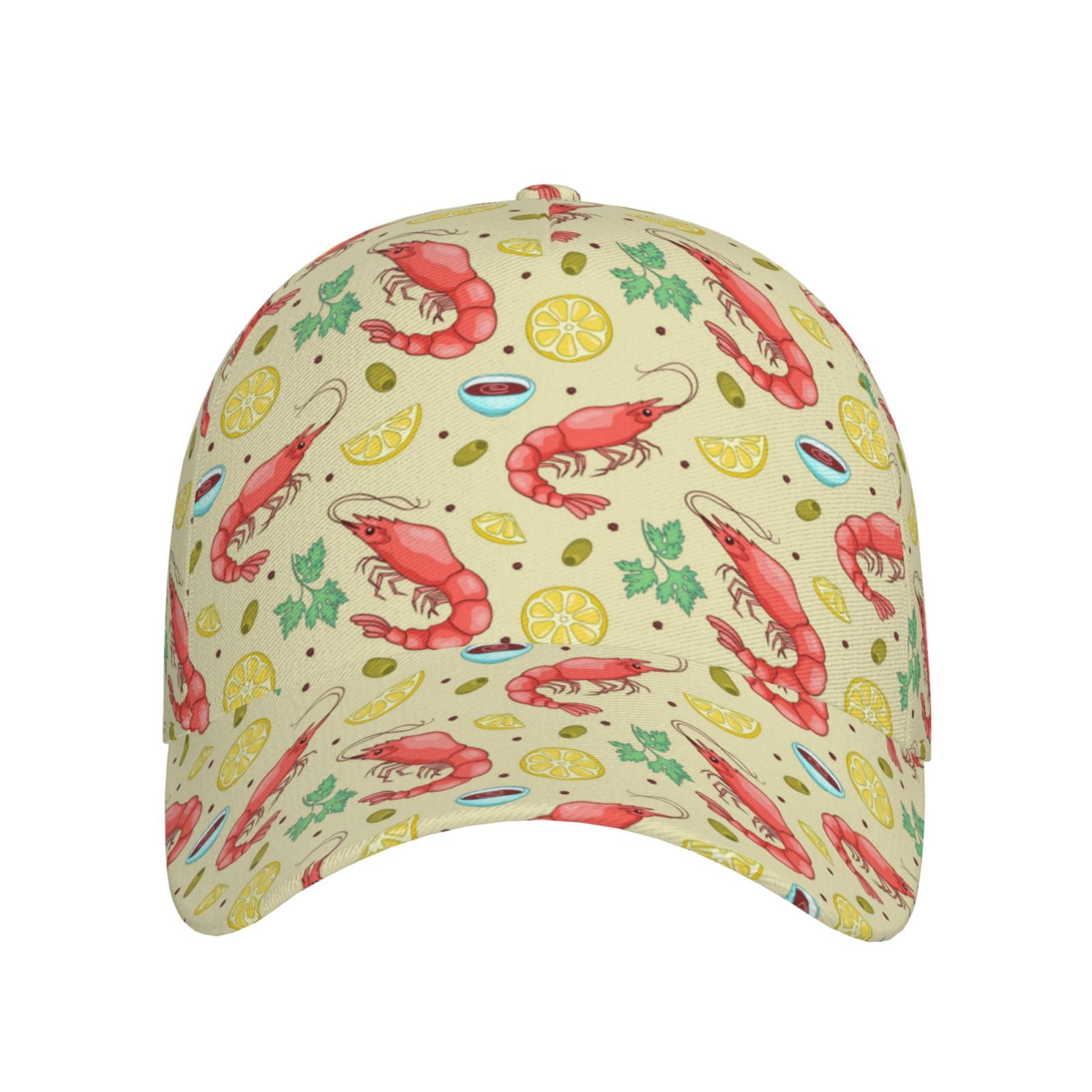 Baseball Cap, Shrimp Lemons Yellow Trucker Hats Women Dad Hat For ...