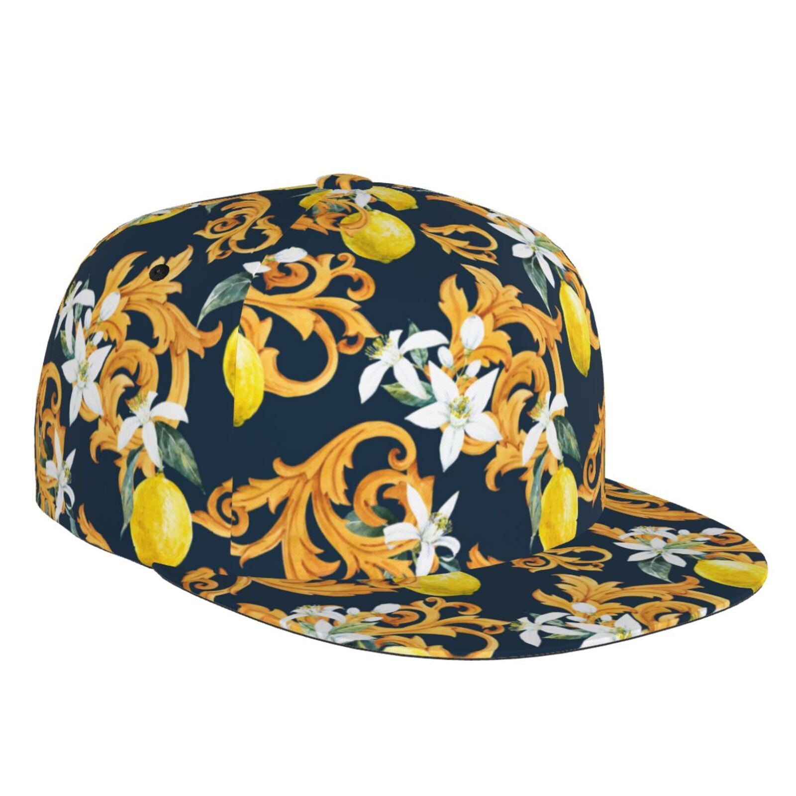 Baseball Cap - Sicilian style golden lemon Hats for Men/Women Low ...