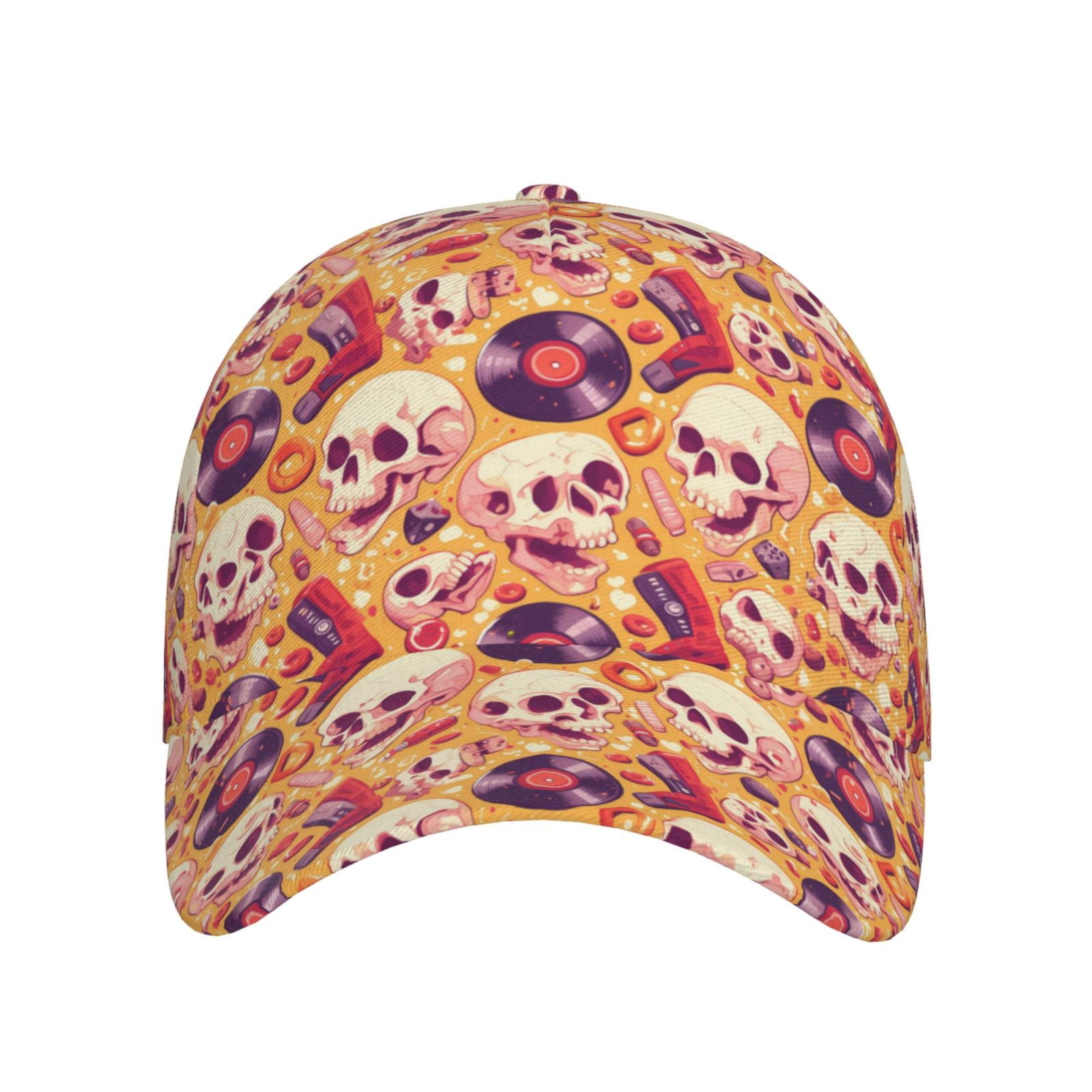 Baseball Cap, Skull Rock Record Trucker Hats Women Dad Hat For Workouts ...