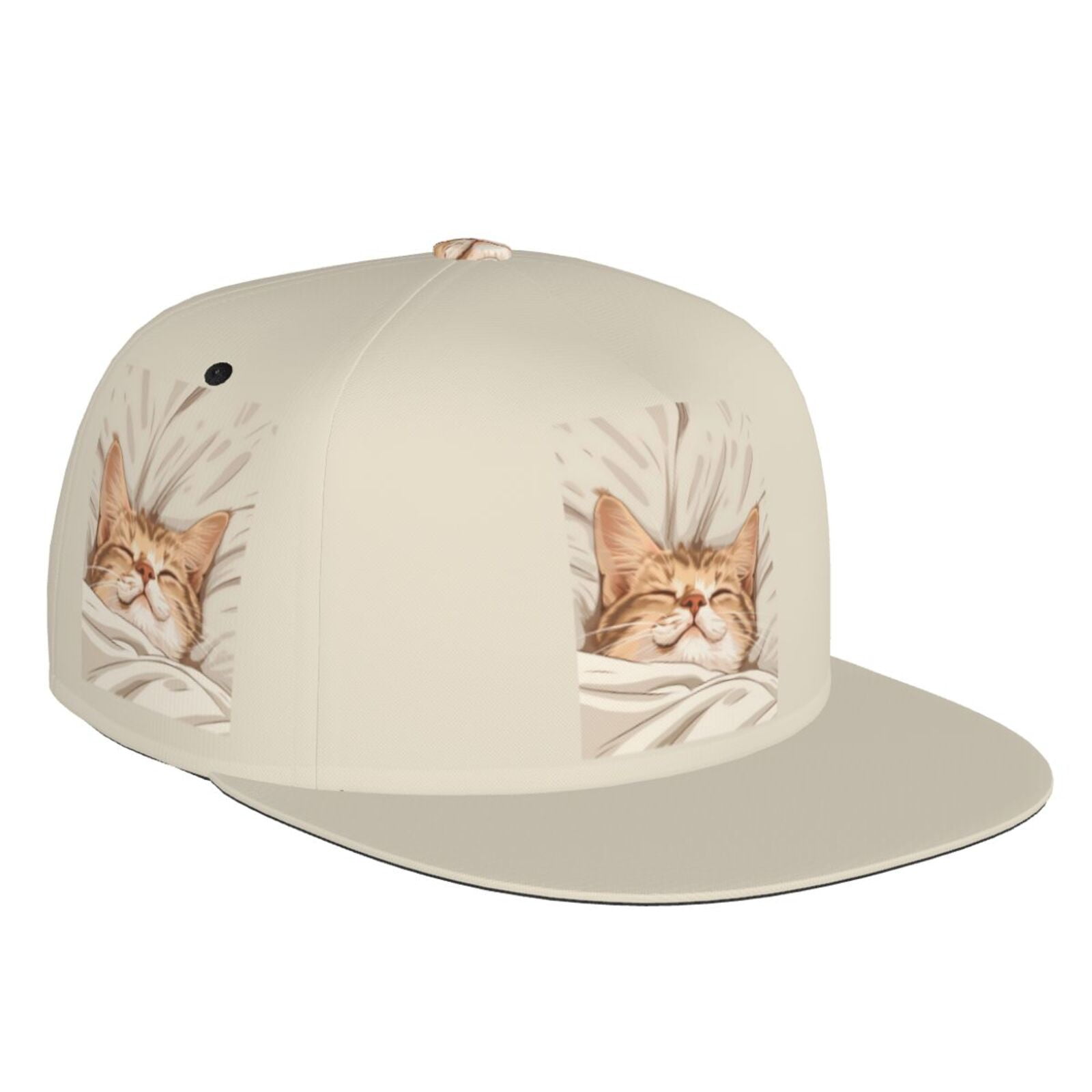 Baseball Cap Sleeping Cat In Blanket Flat Brim Hats for Men and Women ...