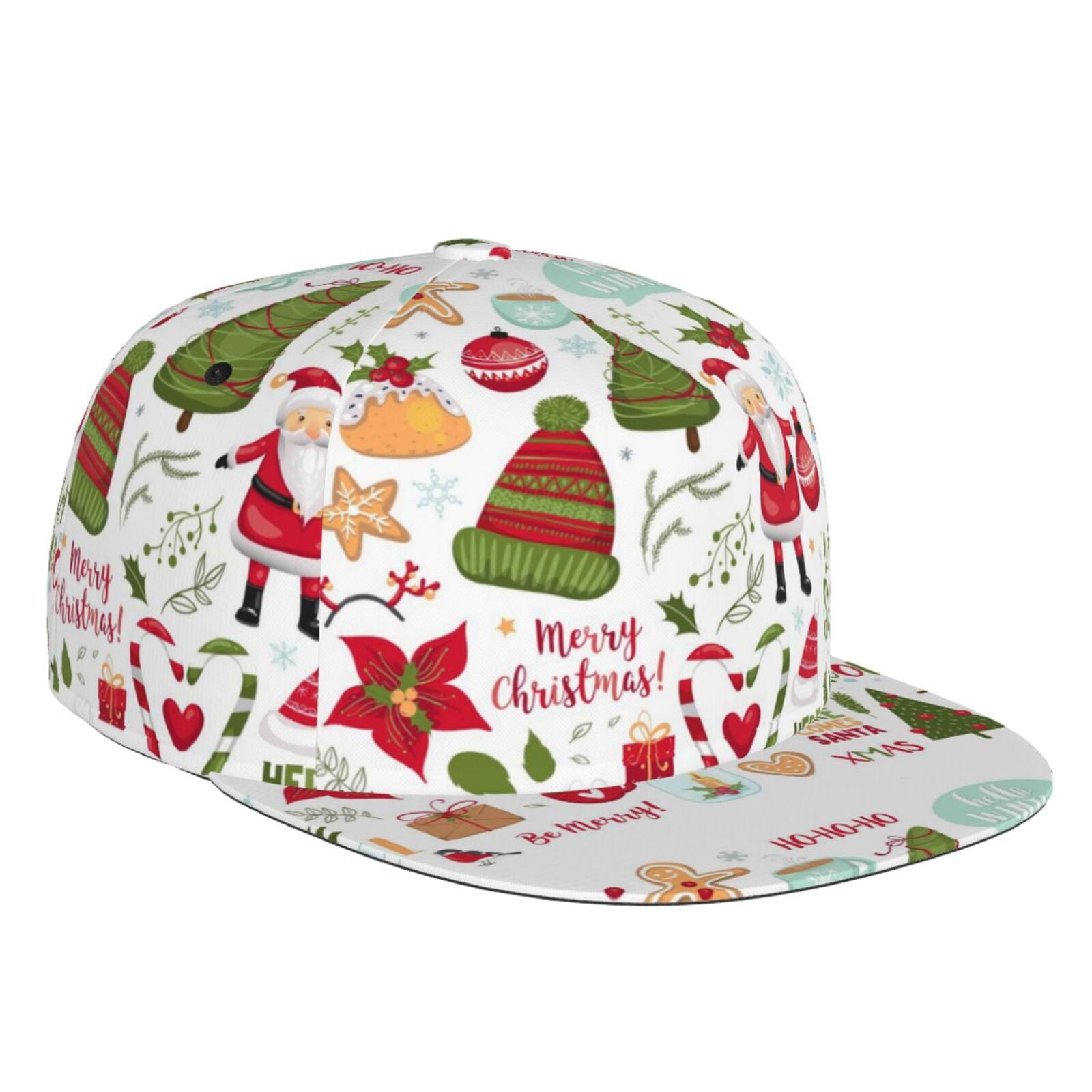 Baseball Cap - Snowflakes Santa Claus Christmas Tree Hats for Men/Women ...