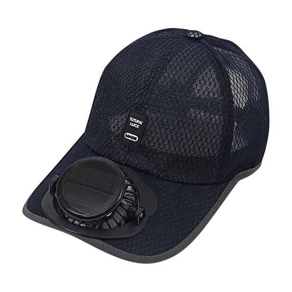 Baseball Cap Solar Fan Hat, Summer Sun Protection USB Charging for Men ...