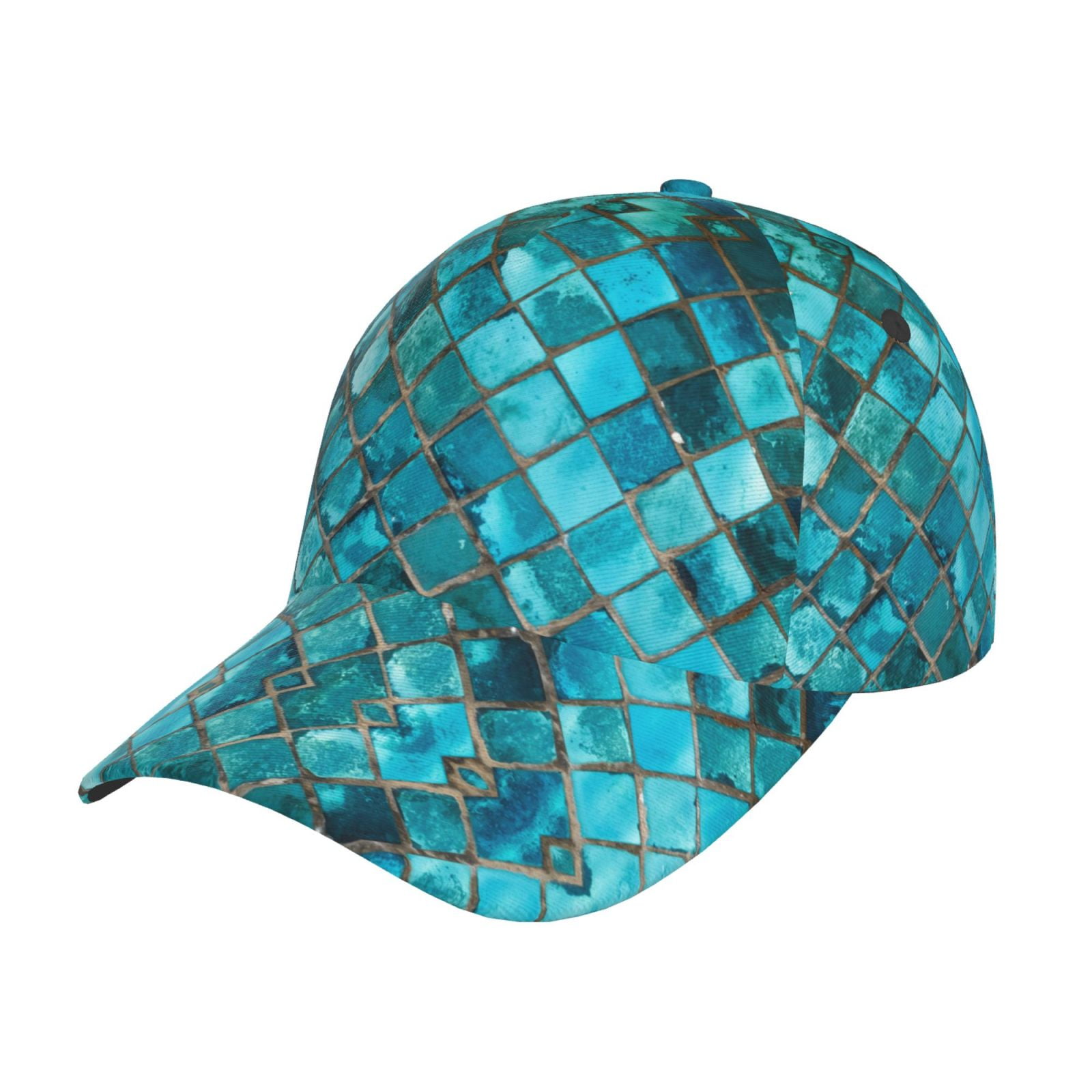 Baseball Cap, Square Glass Mosaic Trucker Hats Women Dad Hat for ...