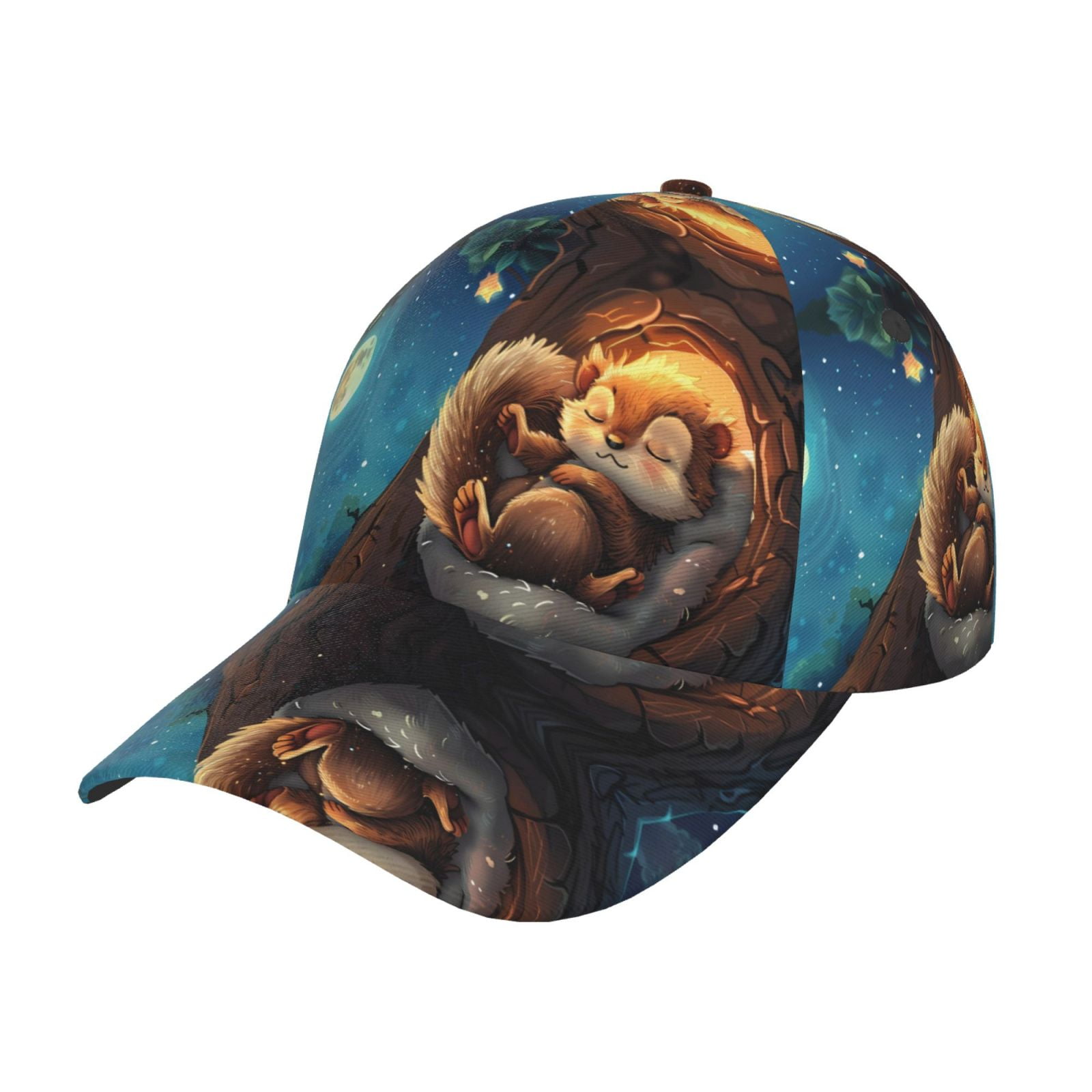 Baseball Cap - Squirrel Sleeping In Tree Hats for Men Women Low Profile ...