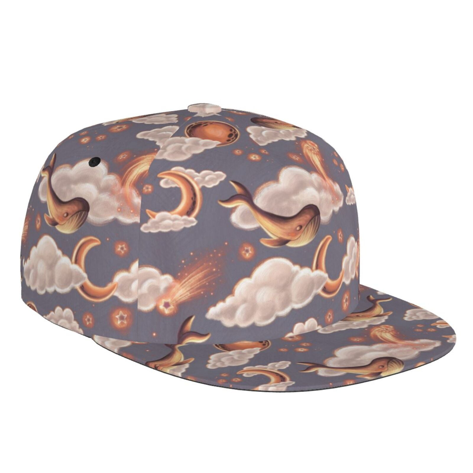 Baseball Cap - Star moon clouds Whales texture Hats for Men/Women Low ...