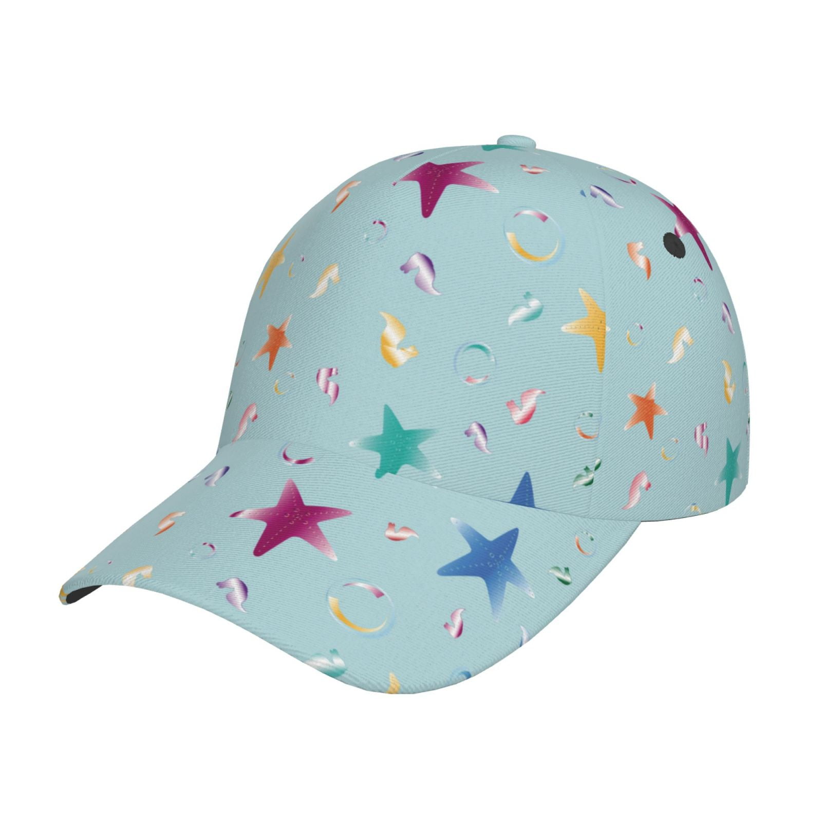 Baseball Cap, Starfish Seahorses Air Bubbles Hats For Men Women Low ...