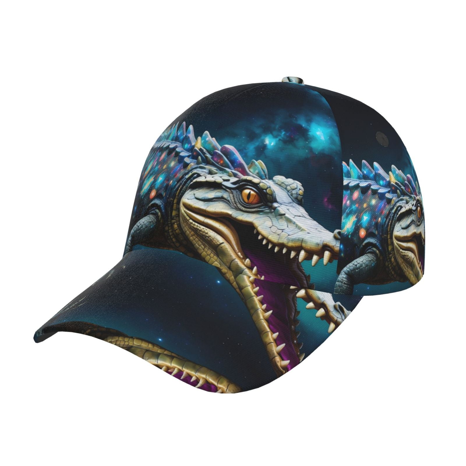 Baseball Cap - Starry Sky Colorful Crocodile Adjustable Size Hats For ...