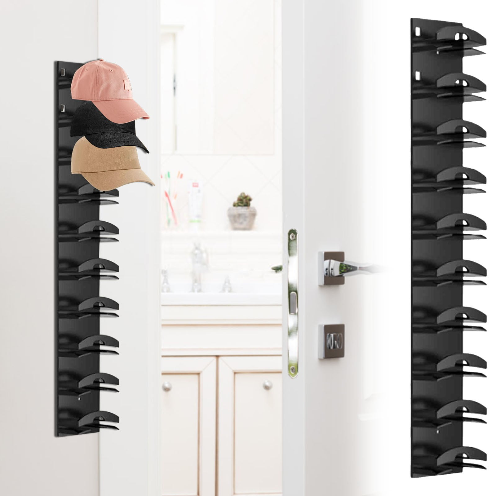 Baseball Cap Storage Rack Wall-Mounted Multi-Layer Organizer | Double ...