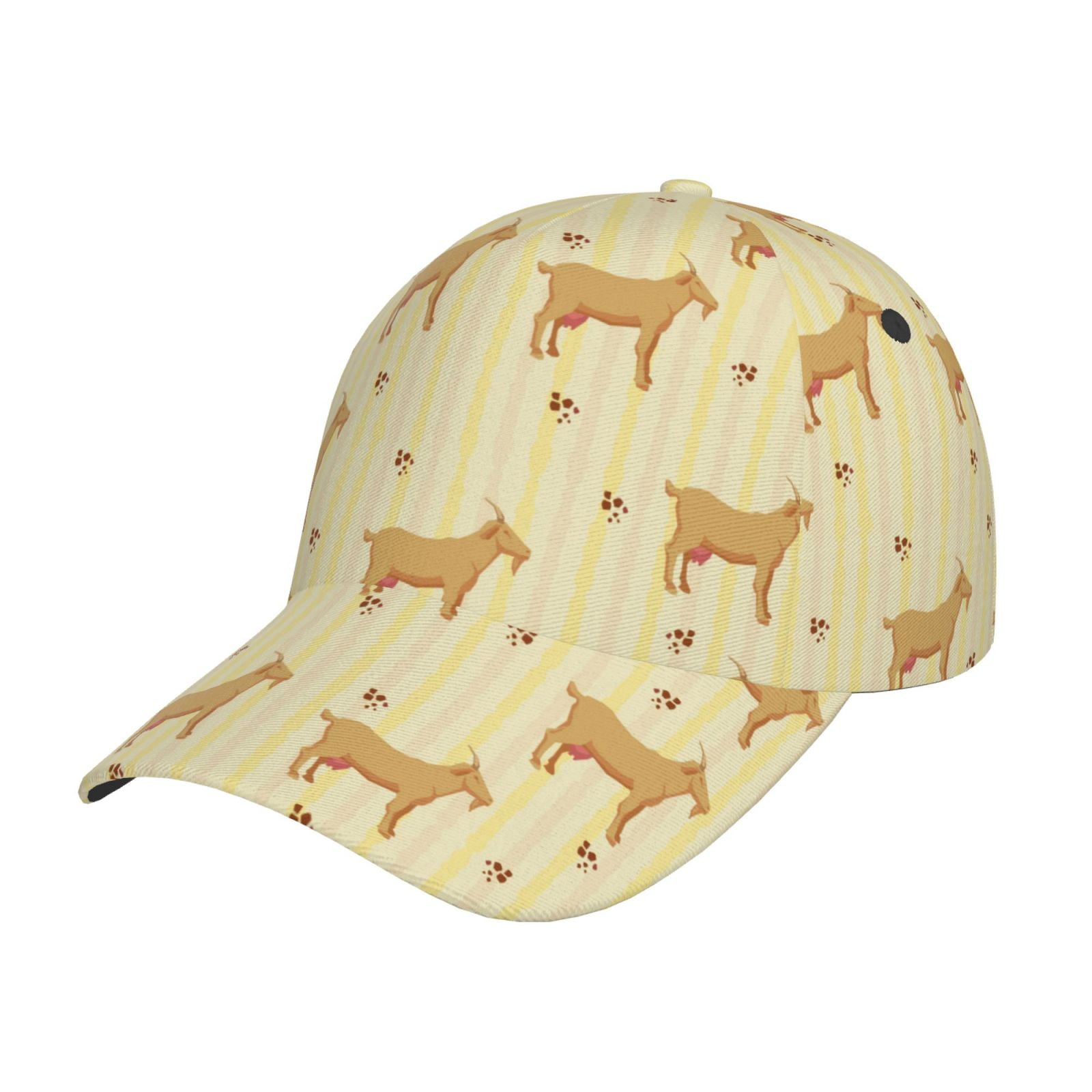 Baseball Cap, Striped Cartoon Cute Goat Yellow Sun Hats For Men Women ...