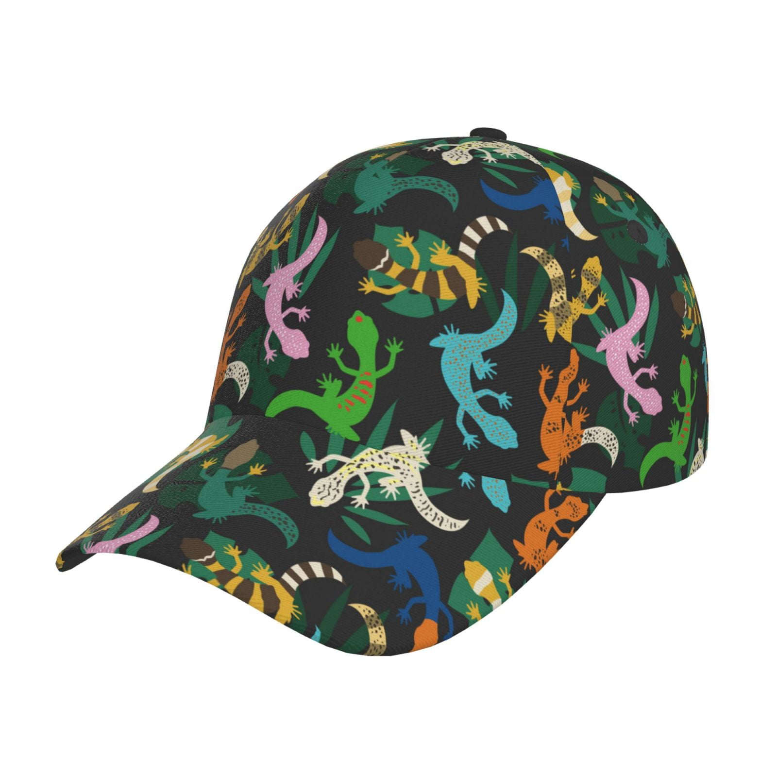 Baseball Cap, Striped Cute Lizard Gecko Plant_A Hats For Men Women Low ...