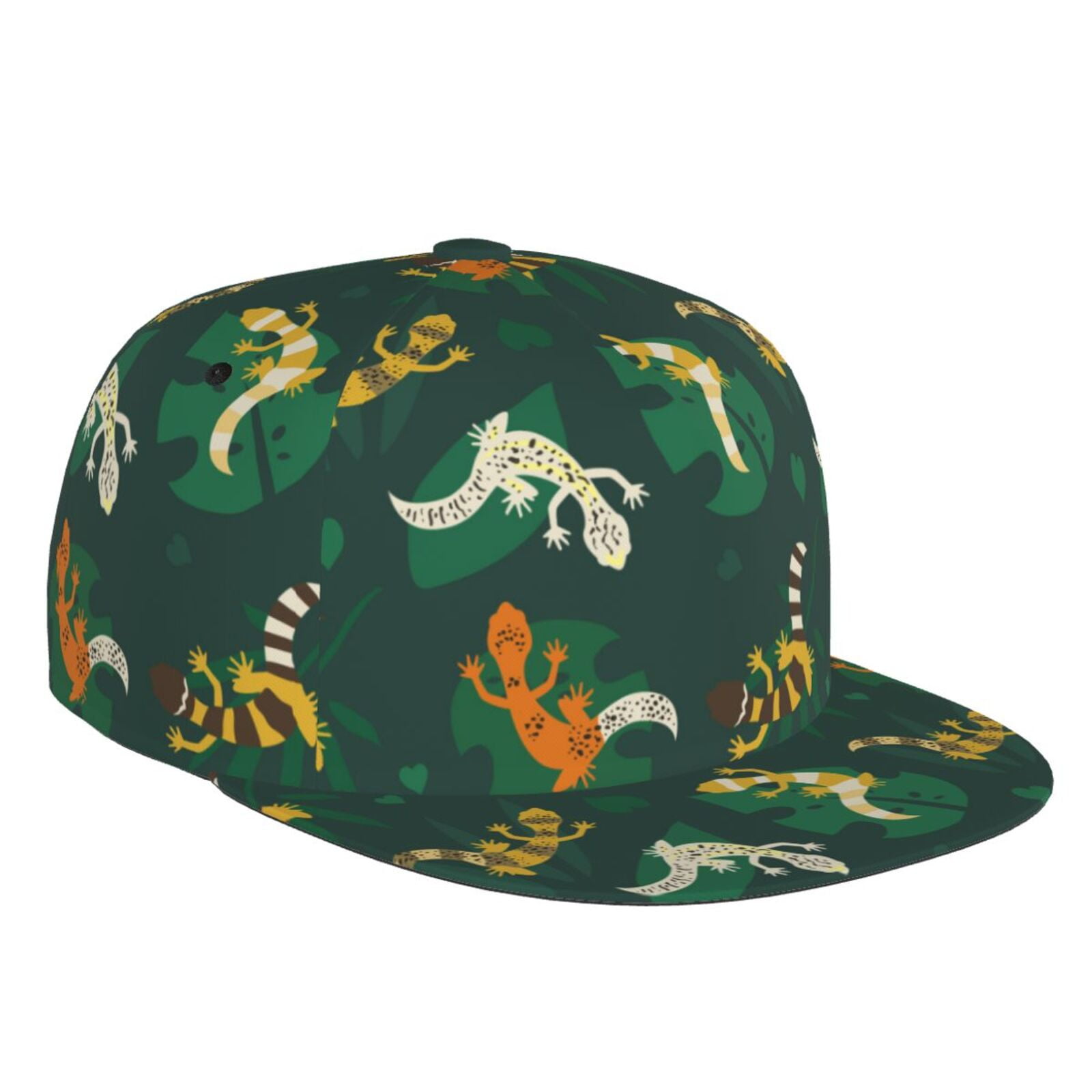 Baseball Cap - Striped Cute Lizard Gecko Plant Hats for Men/Women Low ...