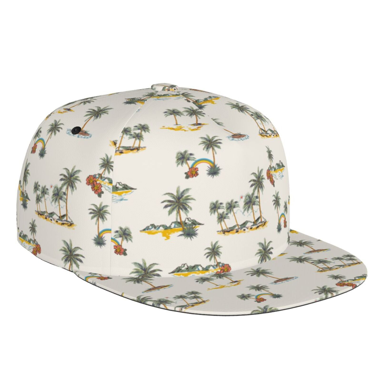 Baseball Cap Summer tropical Hawaii tree Flat Brim Hats for Men and ...