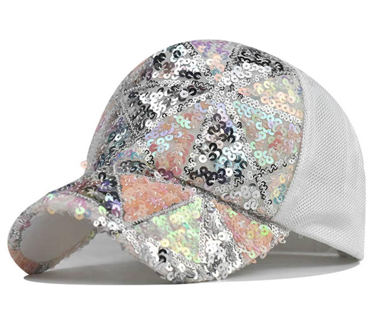 Baseball Cap Sun Hat, Rhinestone Sequin Cap, Adjustable Mesh Caps ...