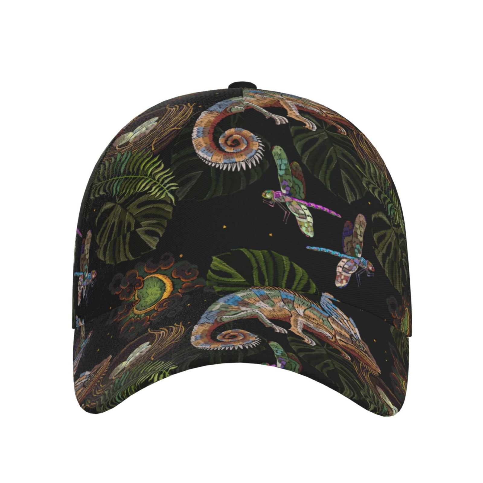 Baseball Cap, Surreal Cute Chameleon Dragonfly Trucker Hats Women Dad ...
