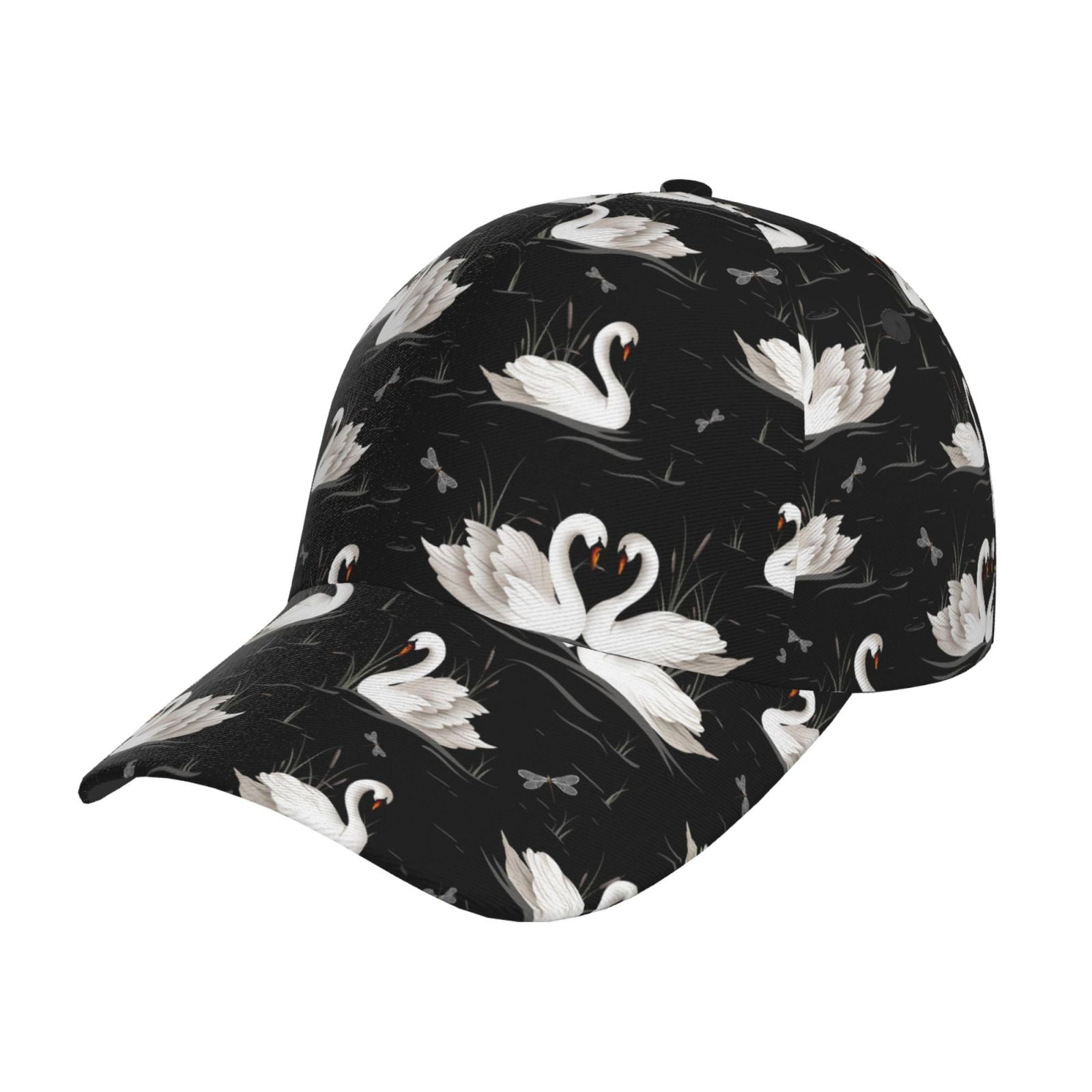Baseball Cap - Swan And Dragonflies Adjustable Size Hats For Men And ...