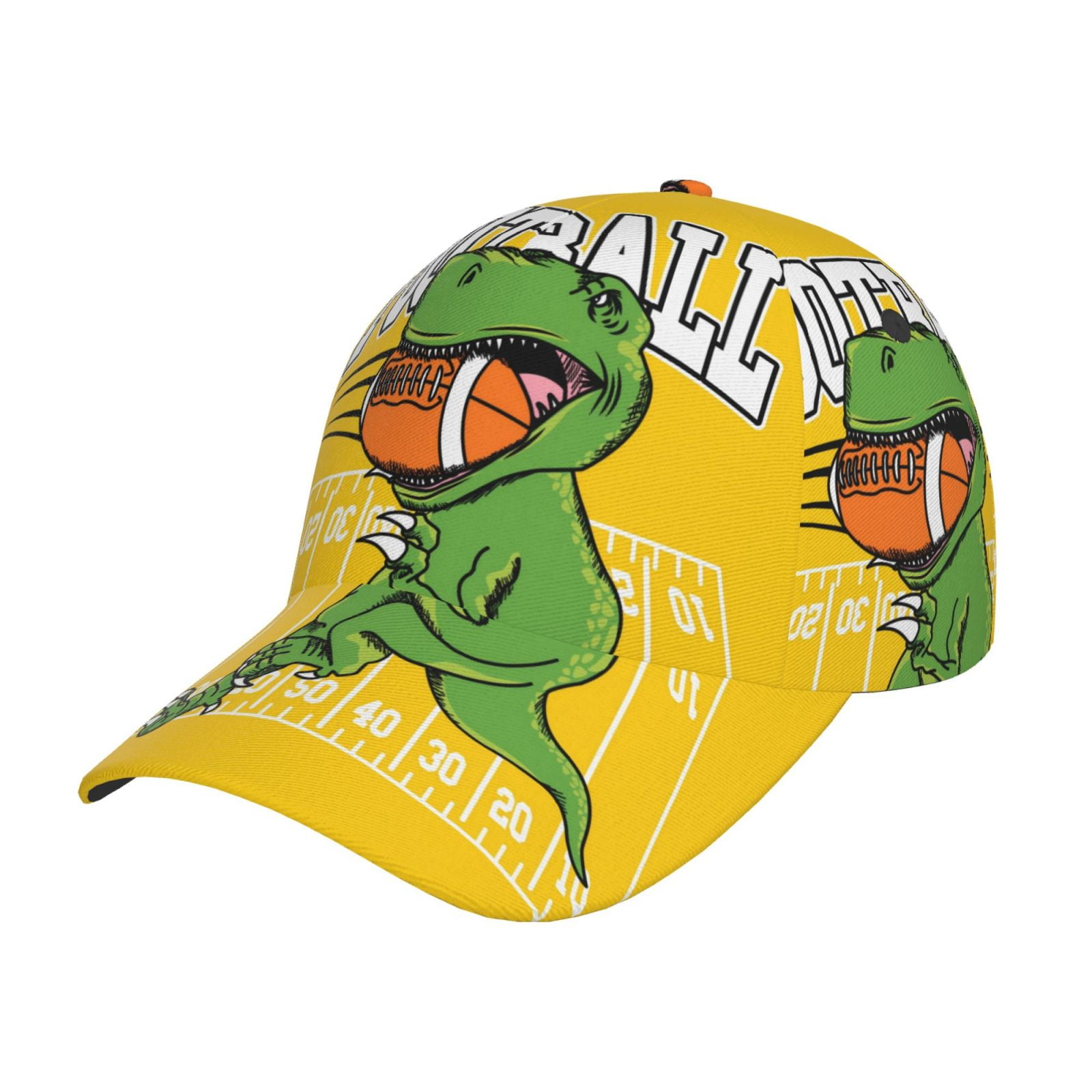 Baseball Cap - T-Rex Playing Football Adjustable Size Hats for Men and Women, Dad Hat Golf ...