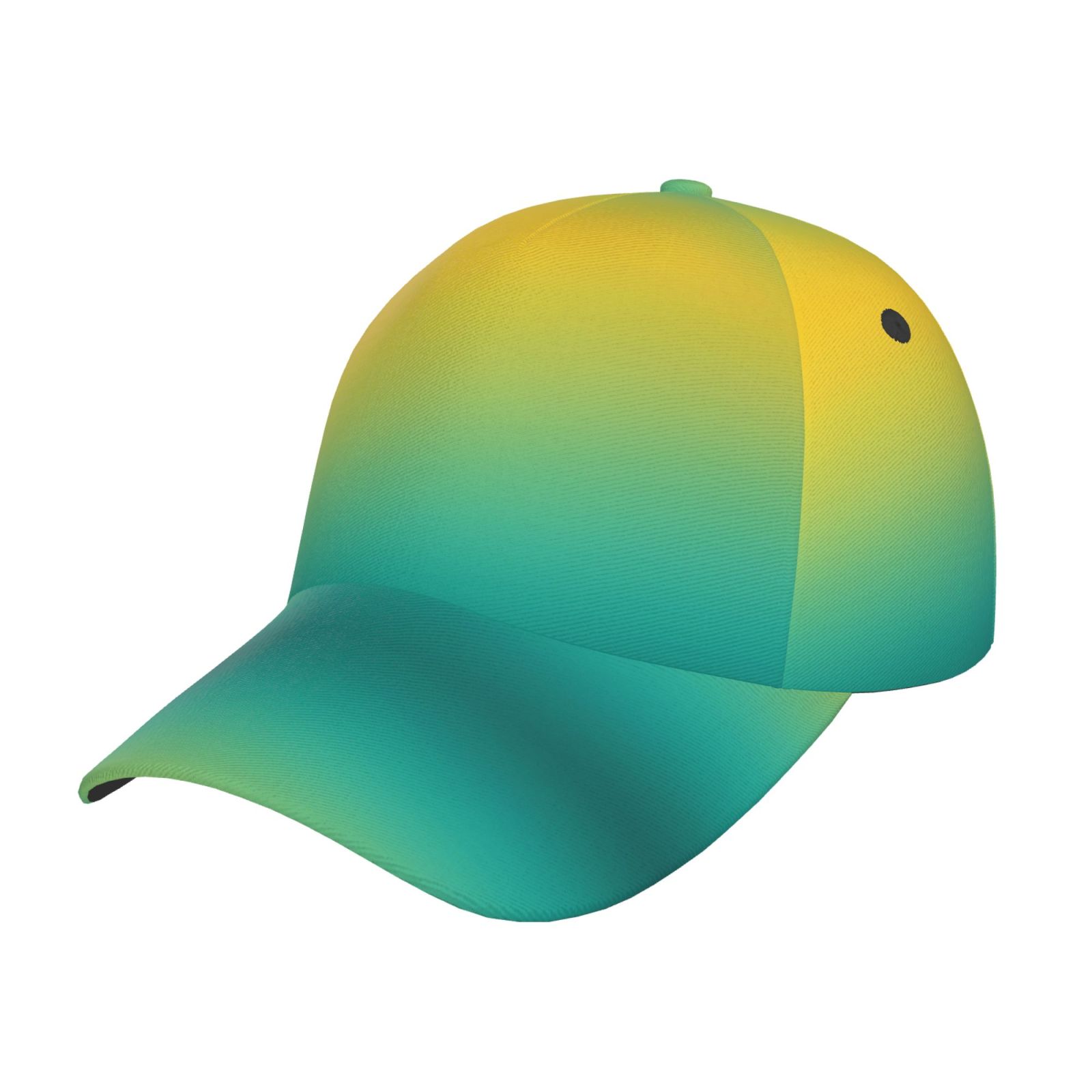Baseball Cap - Teal To Yellow Gradient Adjustable Size Hats for Men and ...