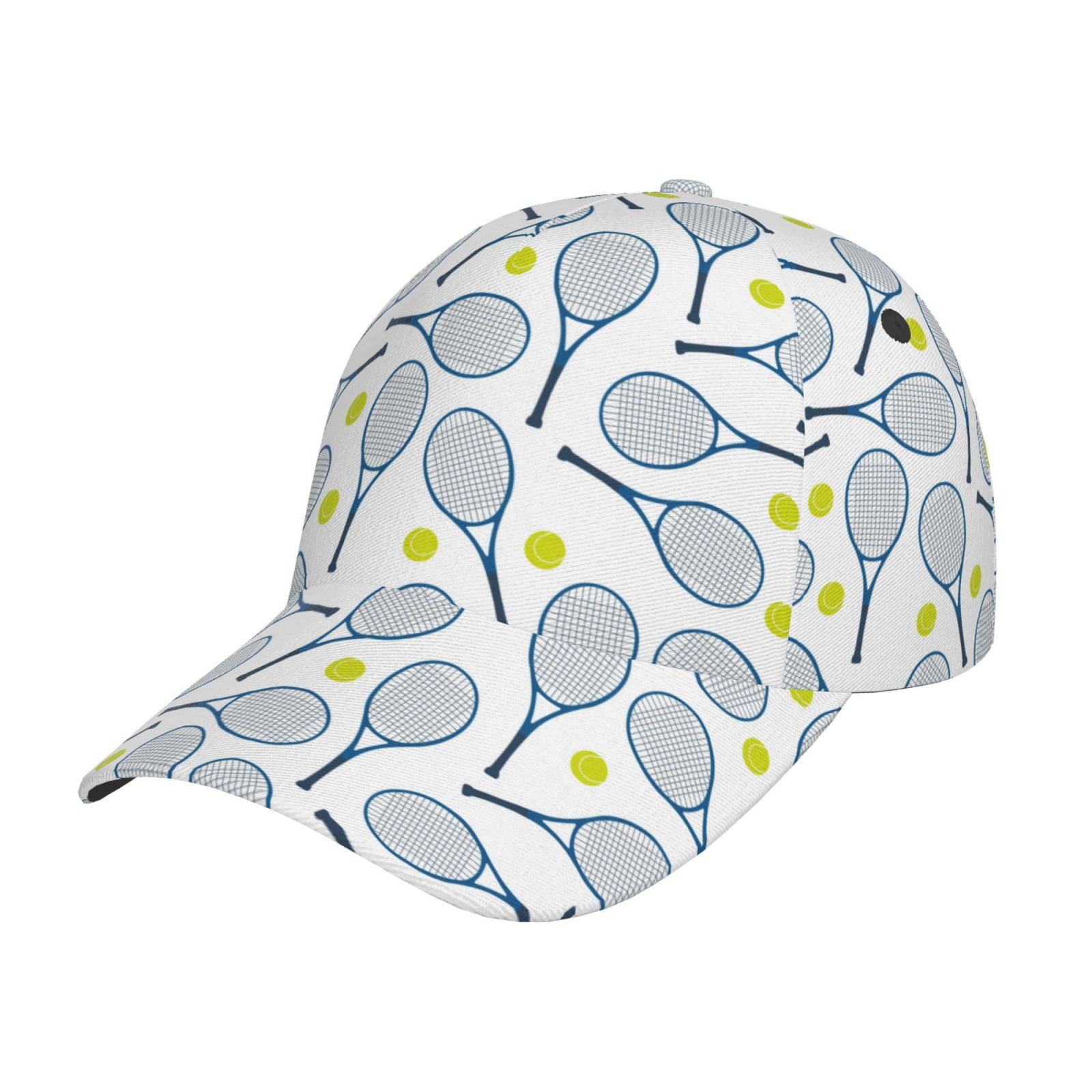 Baseball Cap - Tennis Rackets And Balls Adjustable Size Hats for Men ...