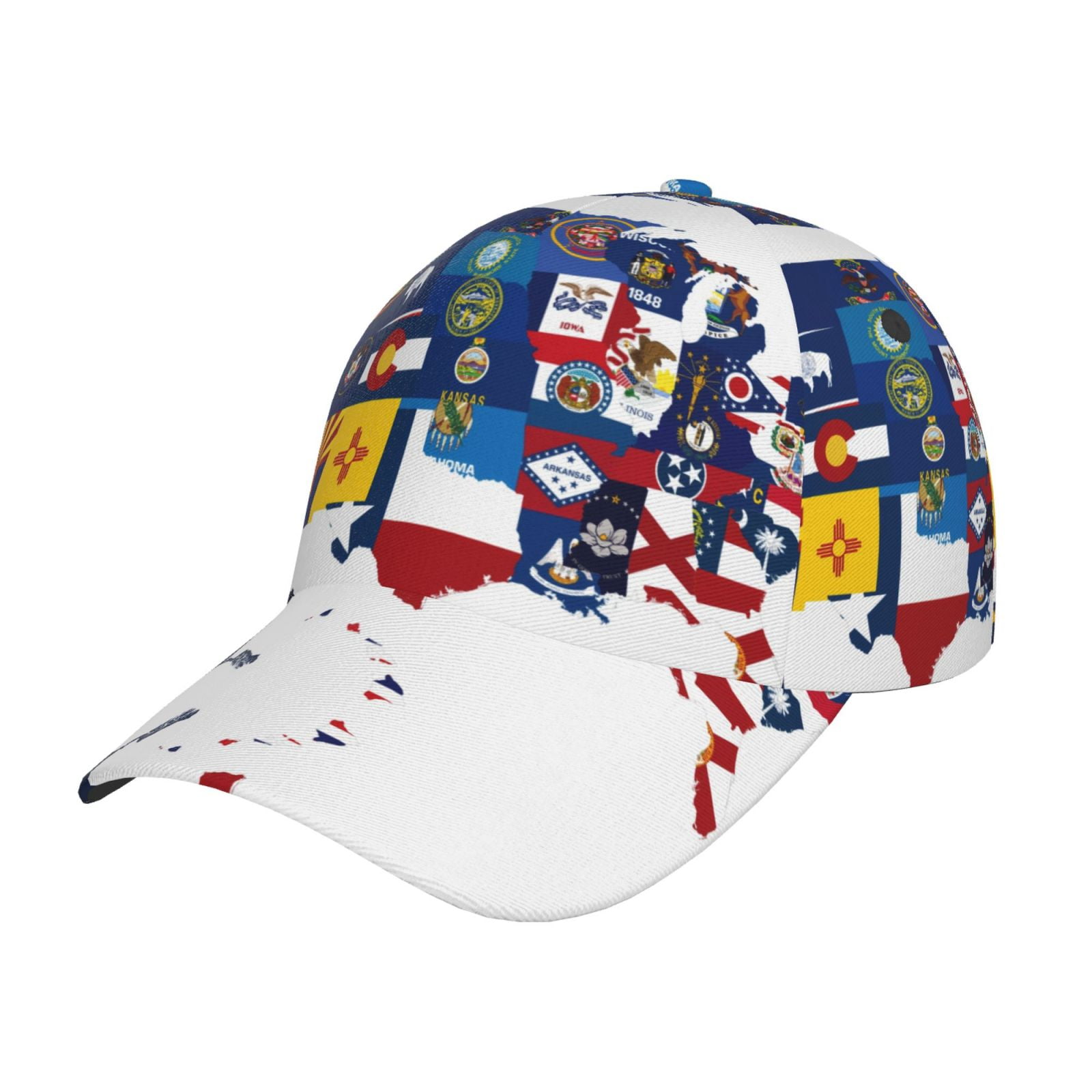 Baseball Cap, The Map Of United States Trucker Hats Women Dad Hat for ...
