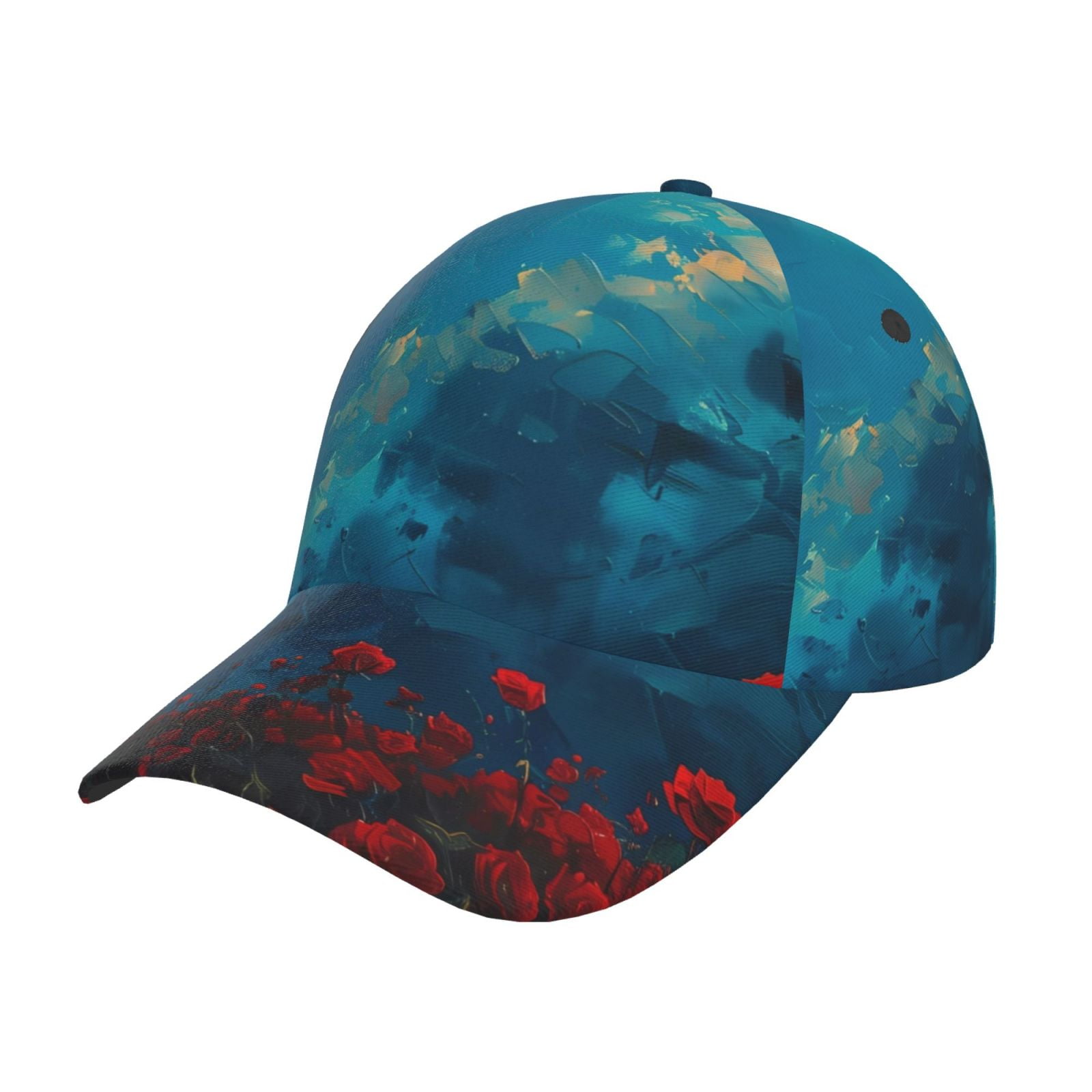 Baseball Cap - Tower And Red Roses Adjustable Size Hats For Men And ...