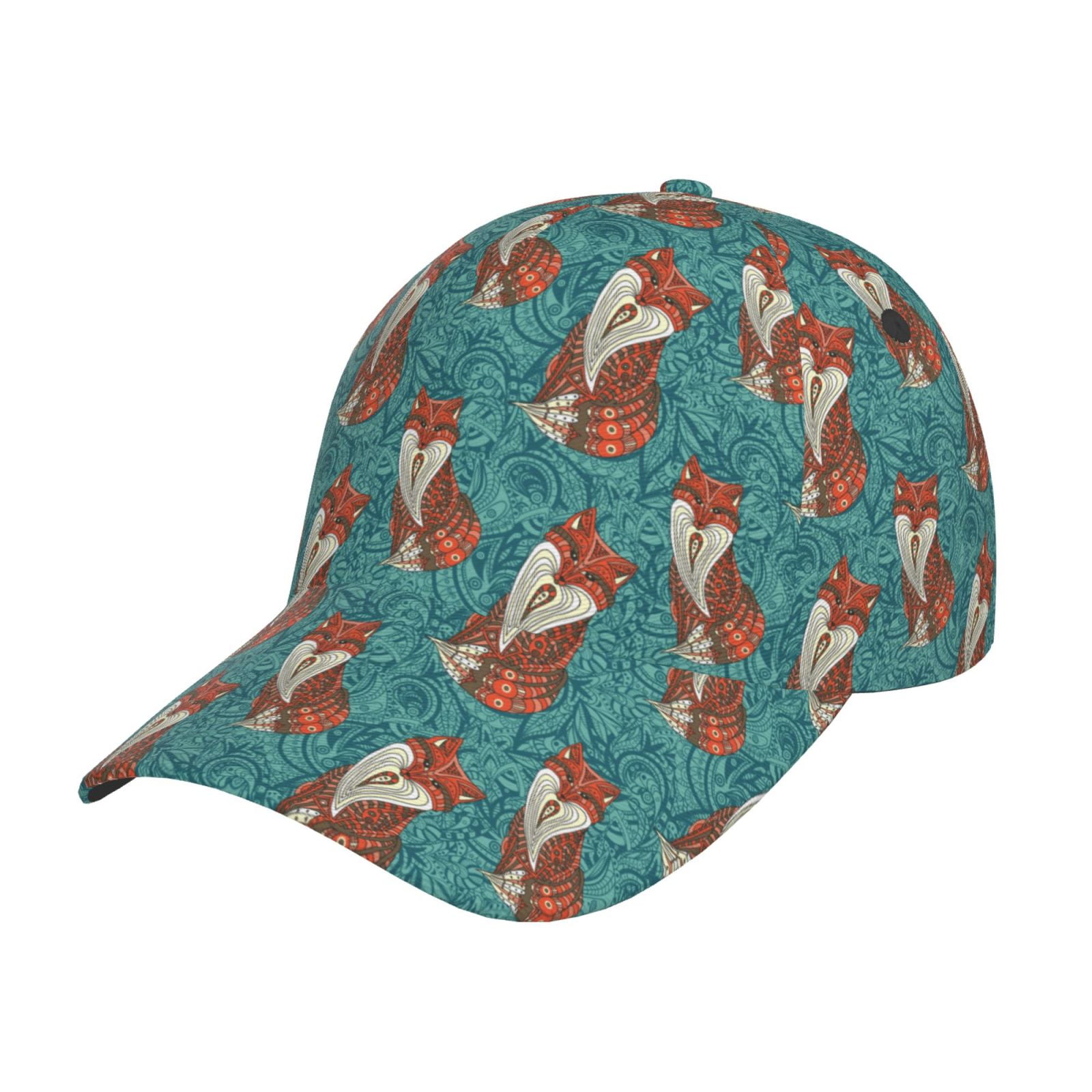 Baseball Cap, Tribal Fox Sun Hats For Men Women, Adjustable Golf Dad ...