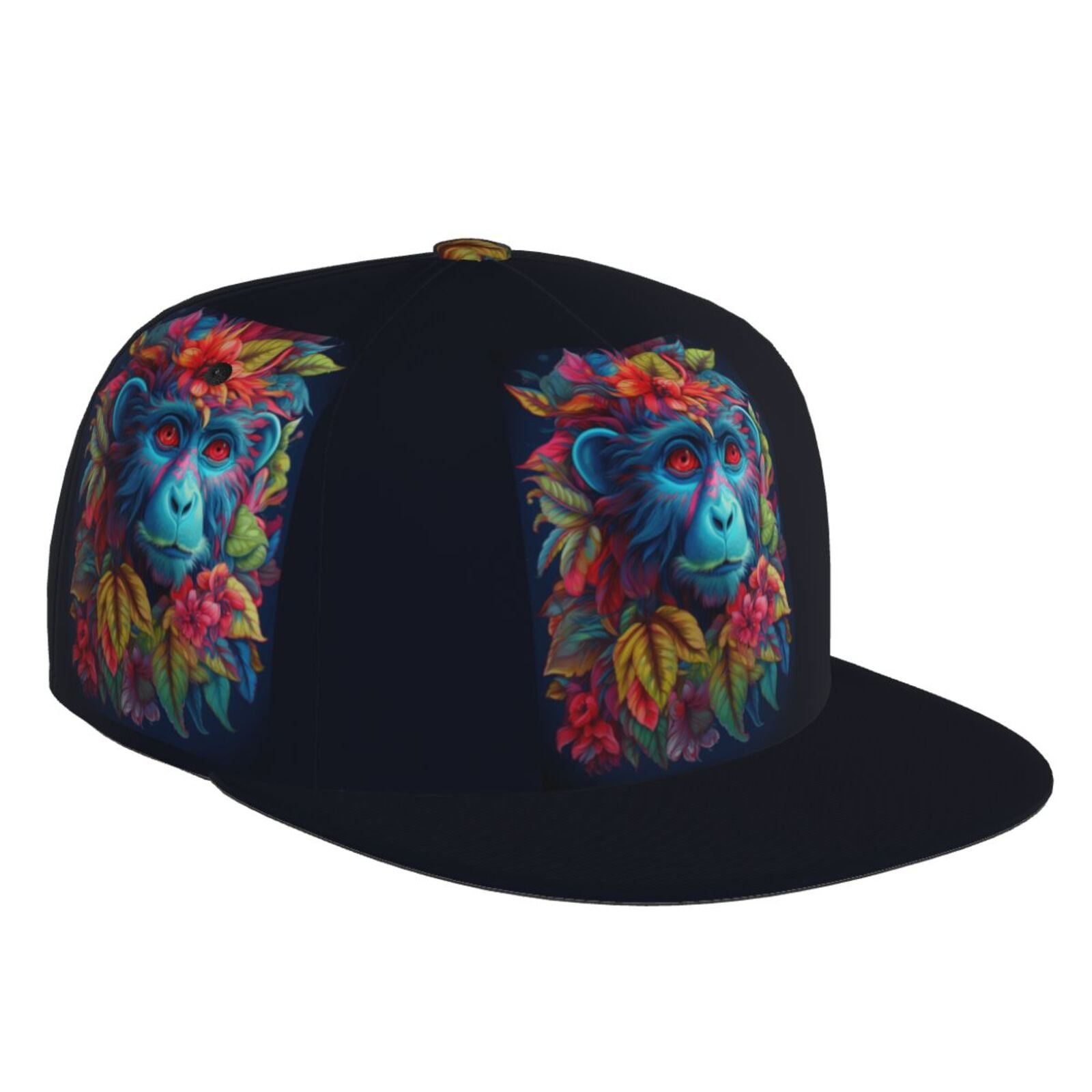 Baseball Cap - Tribal Style Flower Blue Monkey Hats for Men/Women Low ...