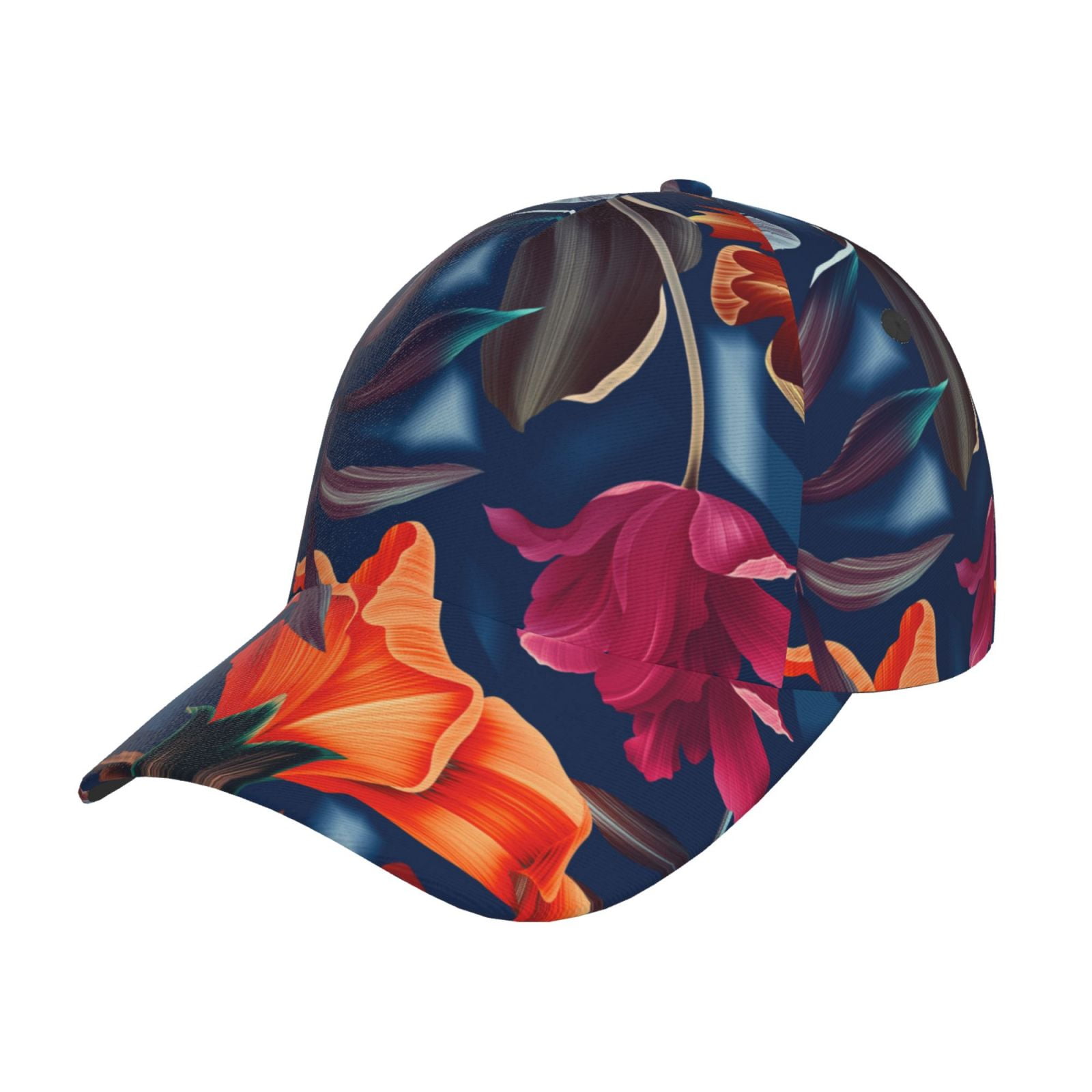 Baseball Cap - Tropical Flower Adjustable Size Hats For Men And Women ...
