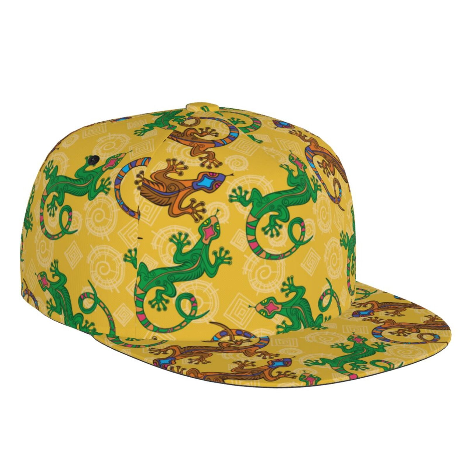 Baseball Cap - Tropical Funny Lizard Yellow Hats for Men/Women Low ...