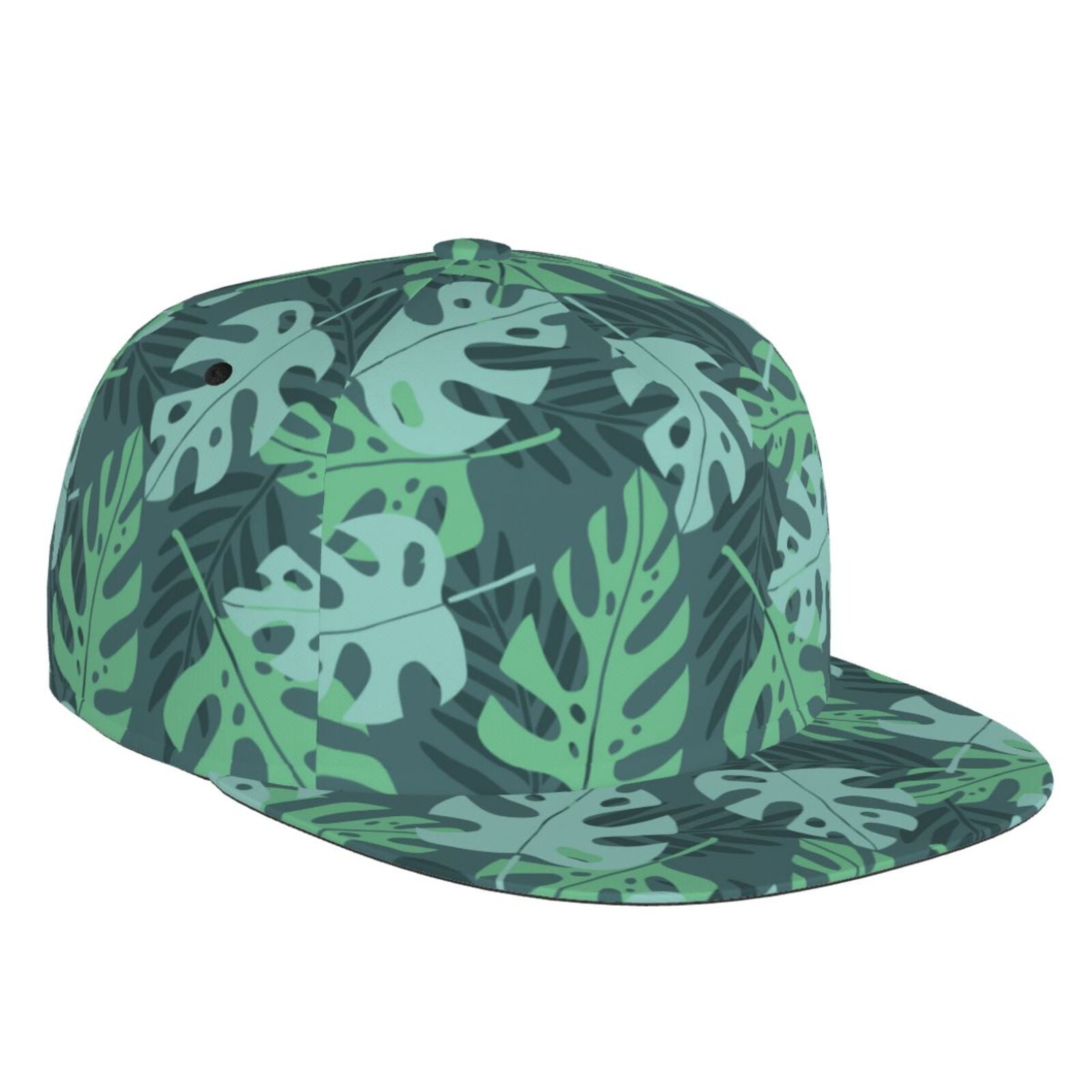 Baseball Cap - Tropical Green Leaf Hats for Men/Women Low Profile ...