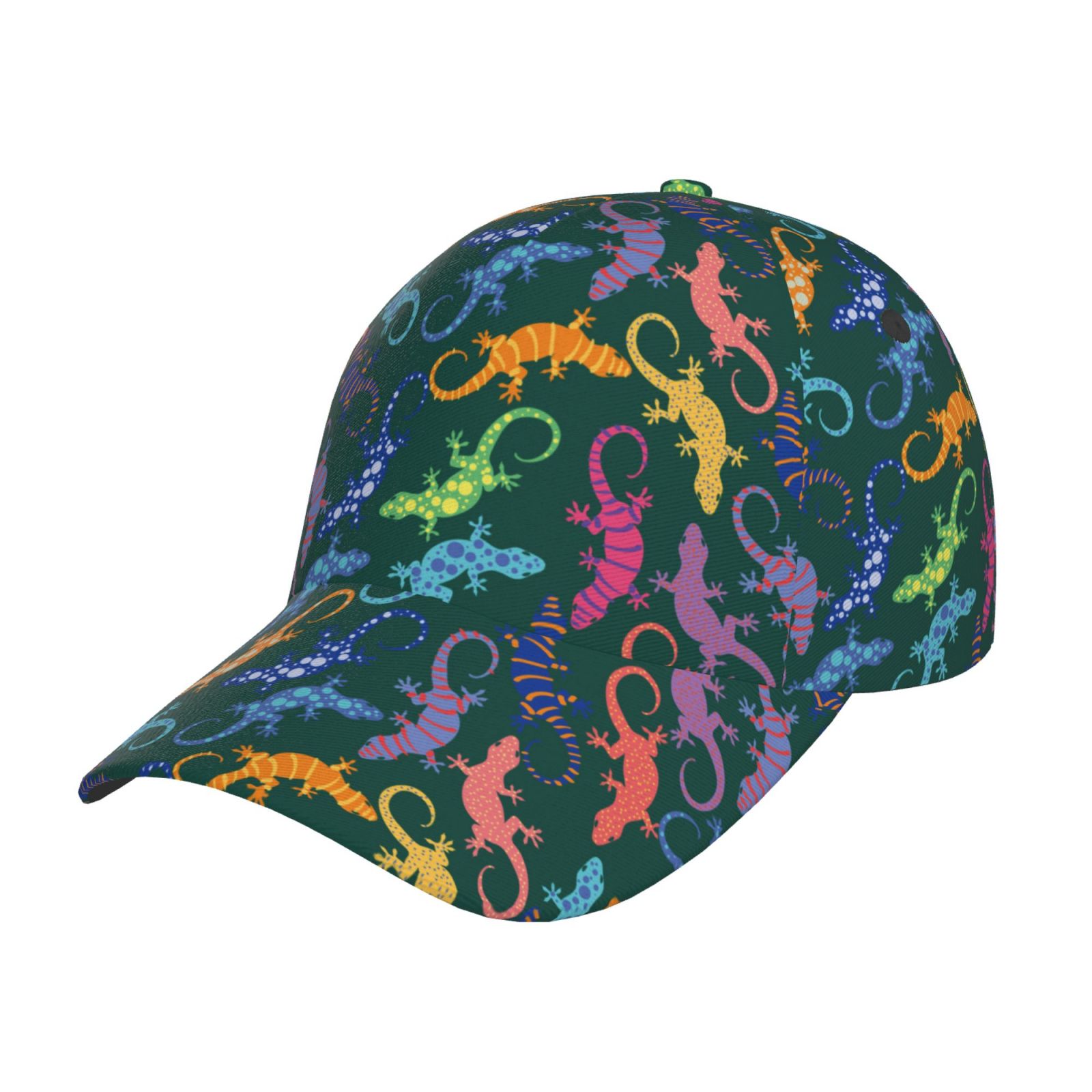 Baseball Cap, Tropical Lizard Gecko Colorful Hats For Men Women Low ...