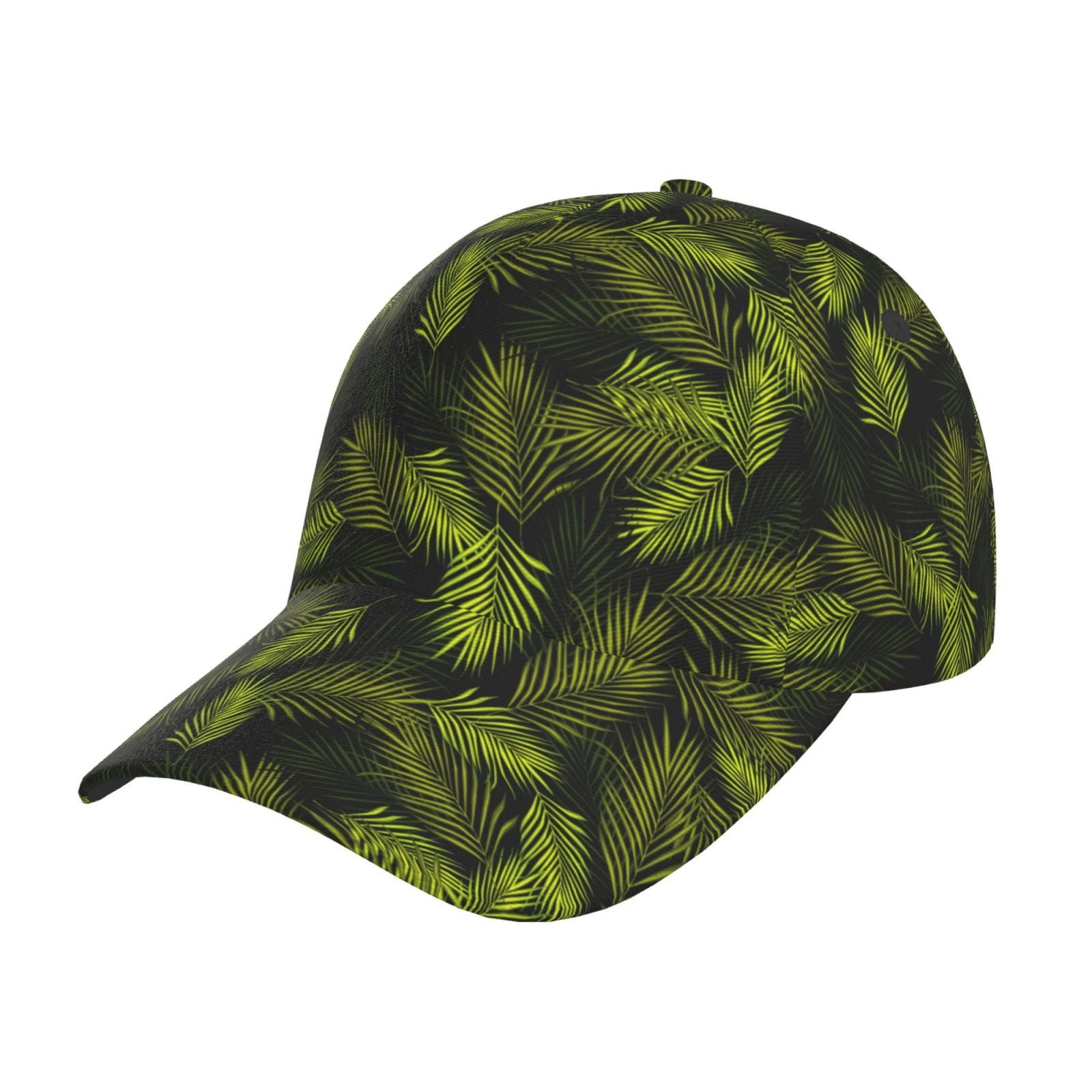 Baseball Cap, Tropical Palm Leaves Fern Leaf Hats For Men Women Low ...