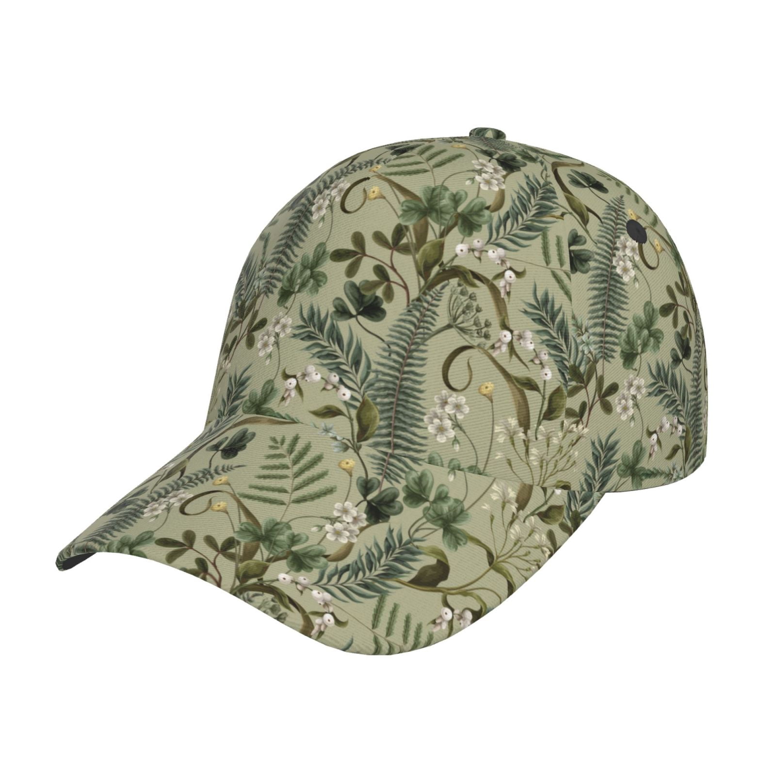 Baseball Cap - Tropical Plants Green Adjustable Size Hats For Men And ...