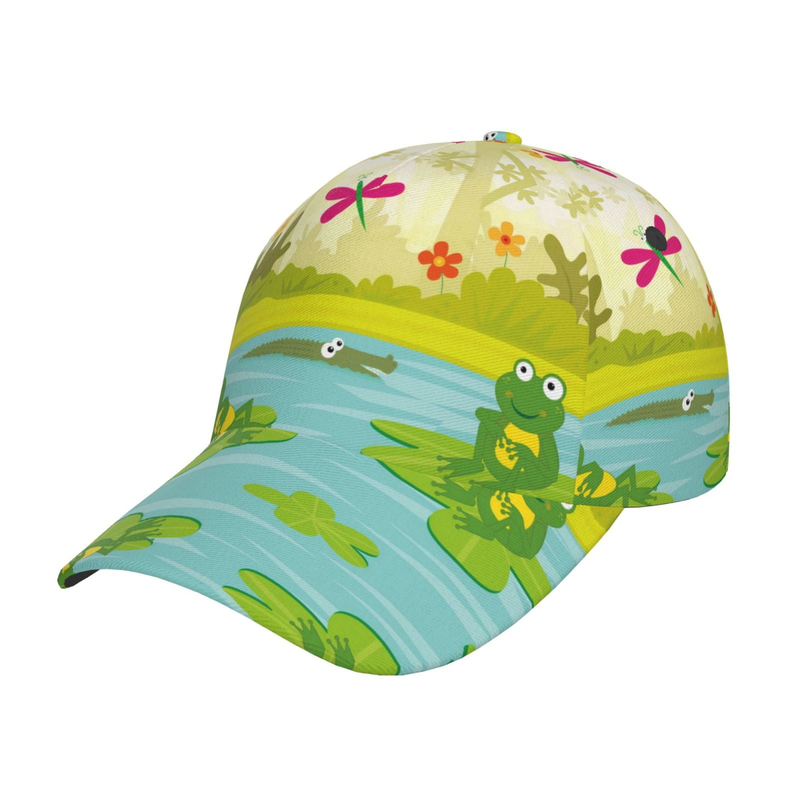Baseball Cap - Two Frogs Are Sitting On Water Lilies Hats for Men Women ...