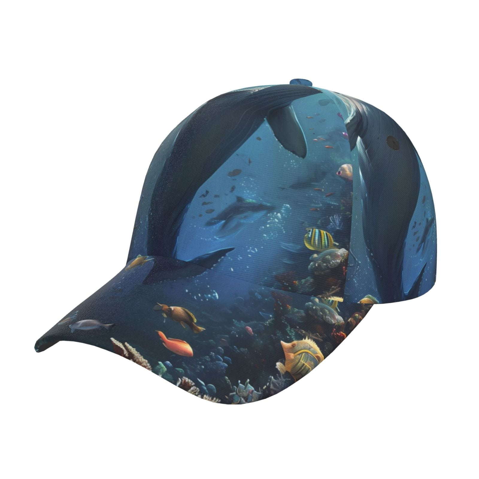 Baseball Cap - Underwater Dolphin Hats for Men Women Low Profile ...