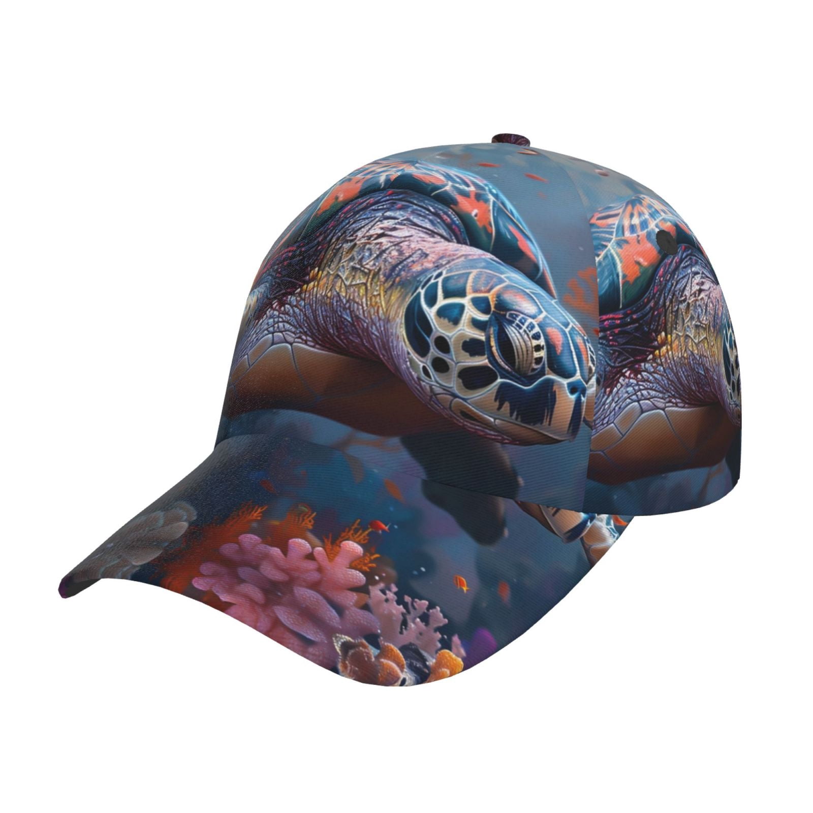 Baseball Cap, Underwater Lazy Turtle Sun Hats for Men Women, Adjustable ...
