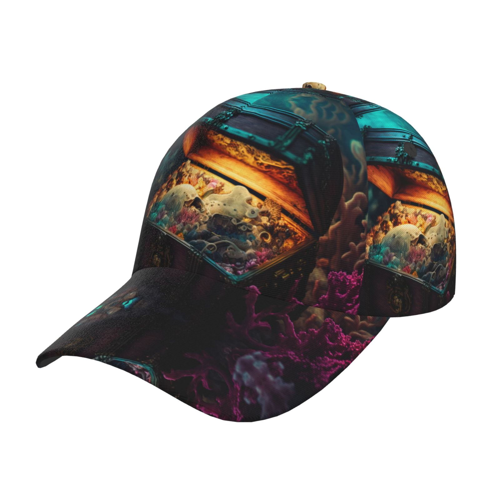 Baseball Cap, Underwater Treasure Chest Sun Hats for Men Women ...