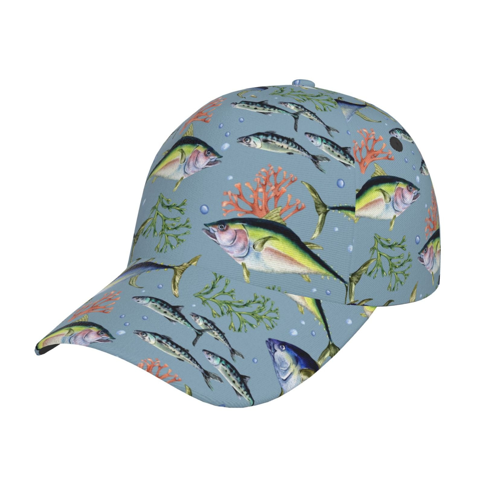 Baseball Cap, Various Wild Sea Fish Trucker Hats Women Dad Hat for ...