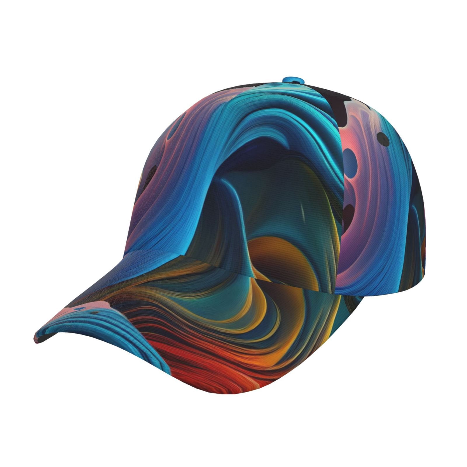 Baseball Cap, Vibrant Fluid Motion Art Trucker Hats Women Dad Hat for ...