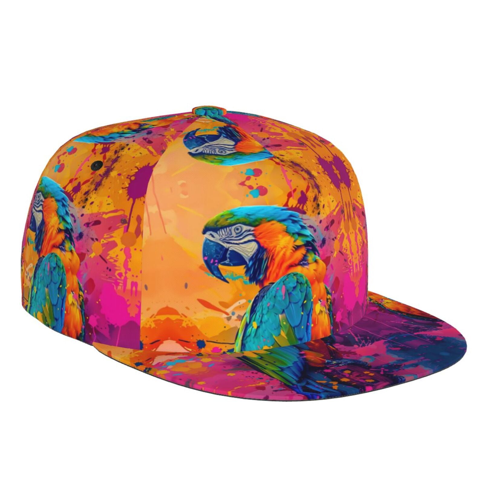 Baseball Cap - Vibrant Parrot Splash Art Hats for Men/Women Low Profile ...