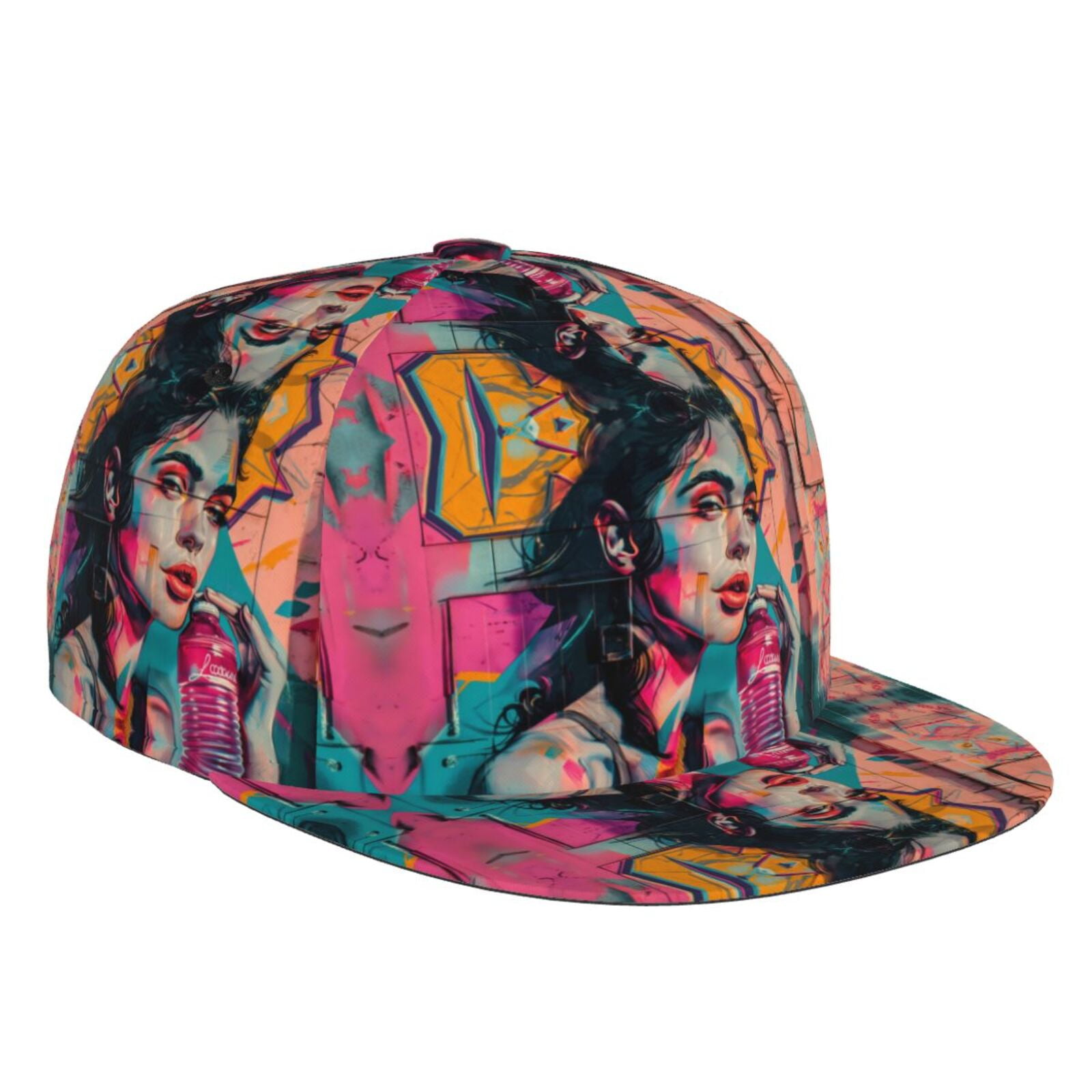Baseball Cap - Vibrant Street Art Portrait Hats for Men/Women Low ...