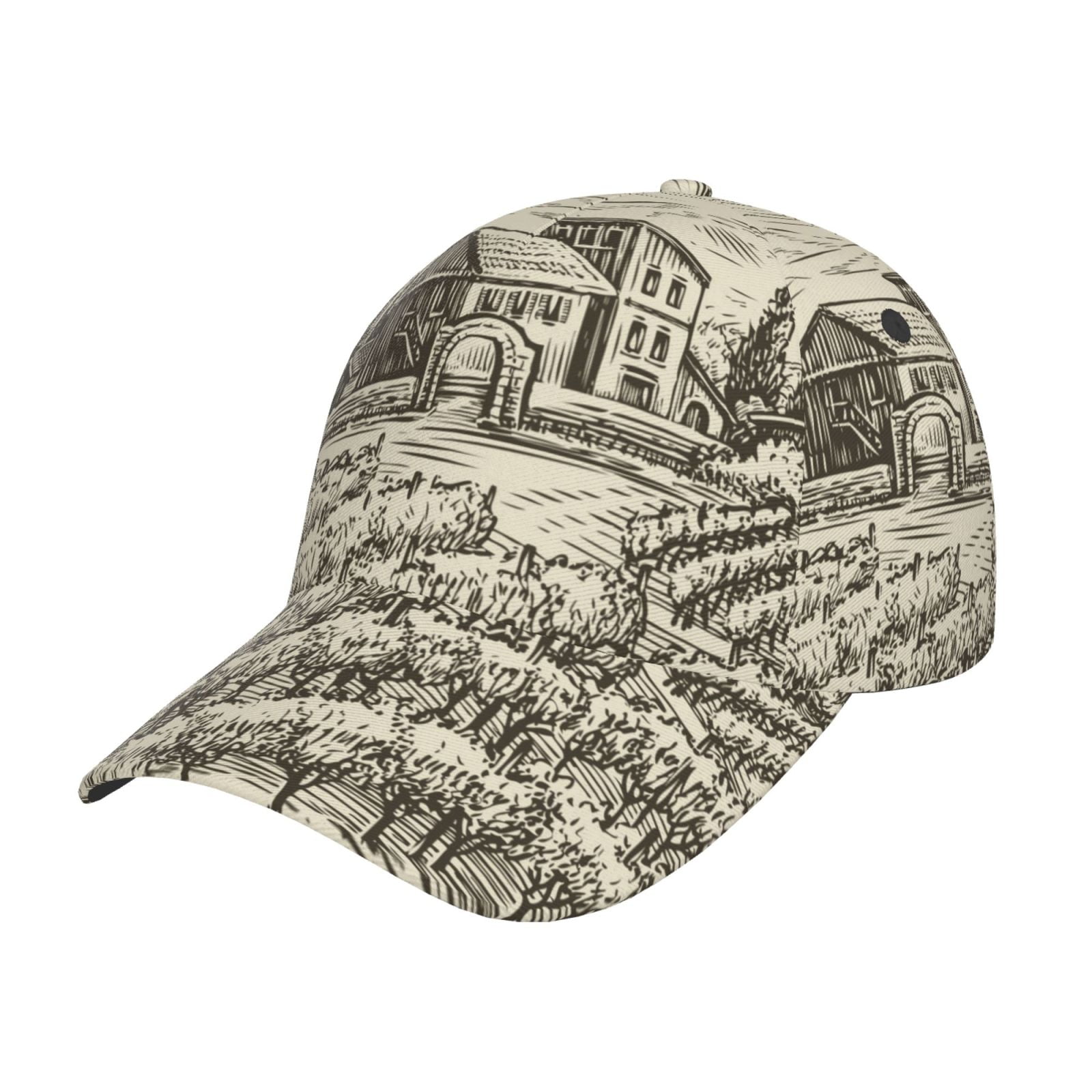 Baseball Cap, Vineyard Landscape Trucker Hats Women Dad Hat for ...