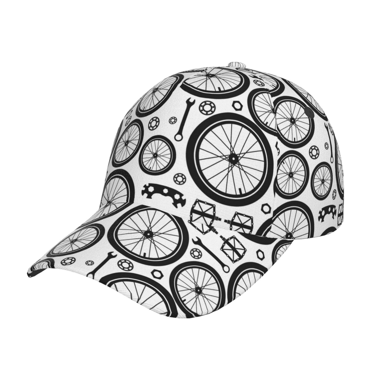 Baseball Cap, Vintage Bike Wheel Pattern Sun Hats For Men Women ...