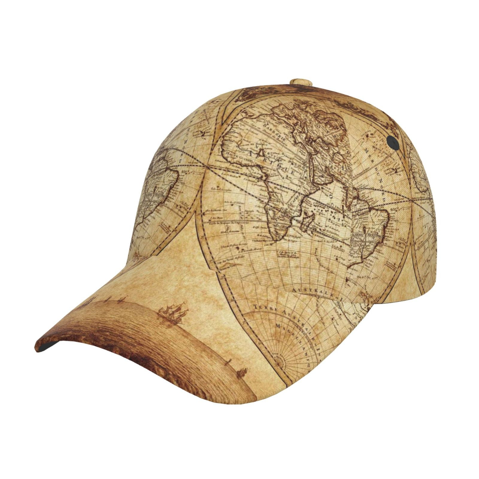 Baseball Cap - Vintage Map Of World Hats for Men Women Low Profile ...